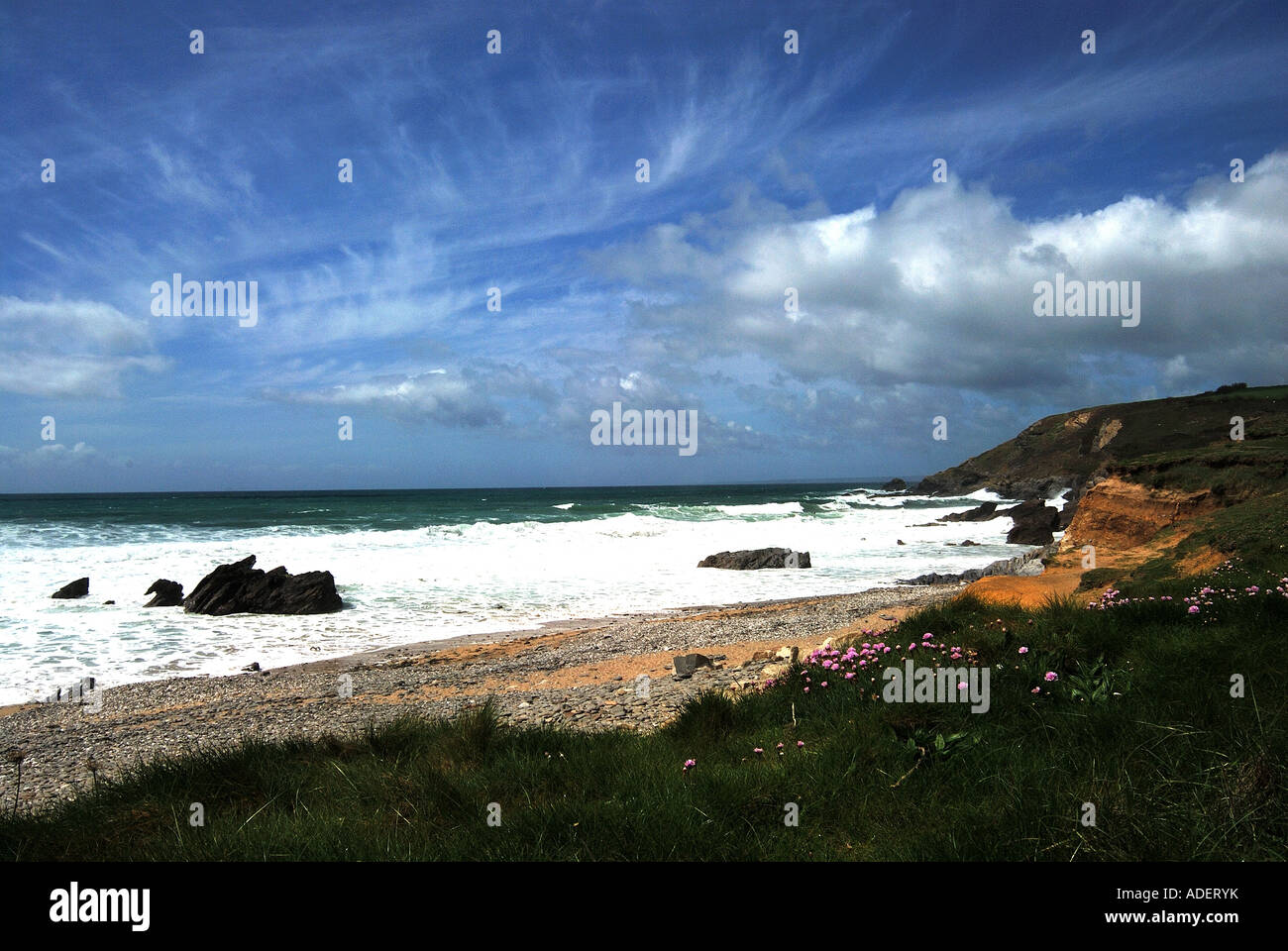 Beach at Gunwalloe Cornwall, UK Stock Photo - Alamy