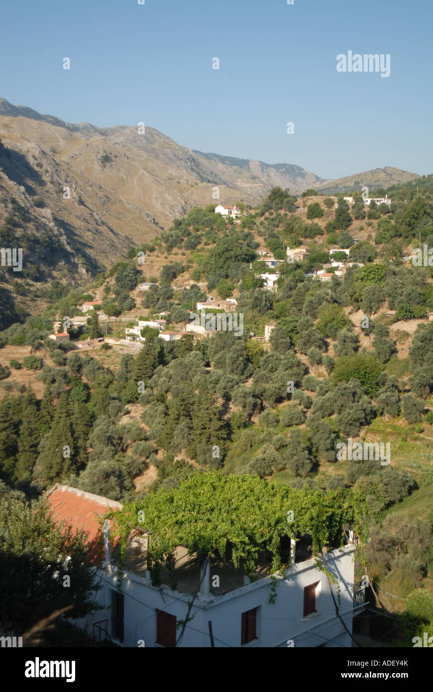CRETE The village of Lakki in the Lefka Ori on the road from Hania to ...