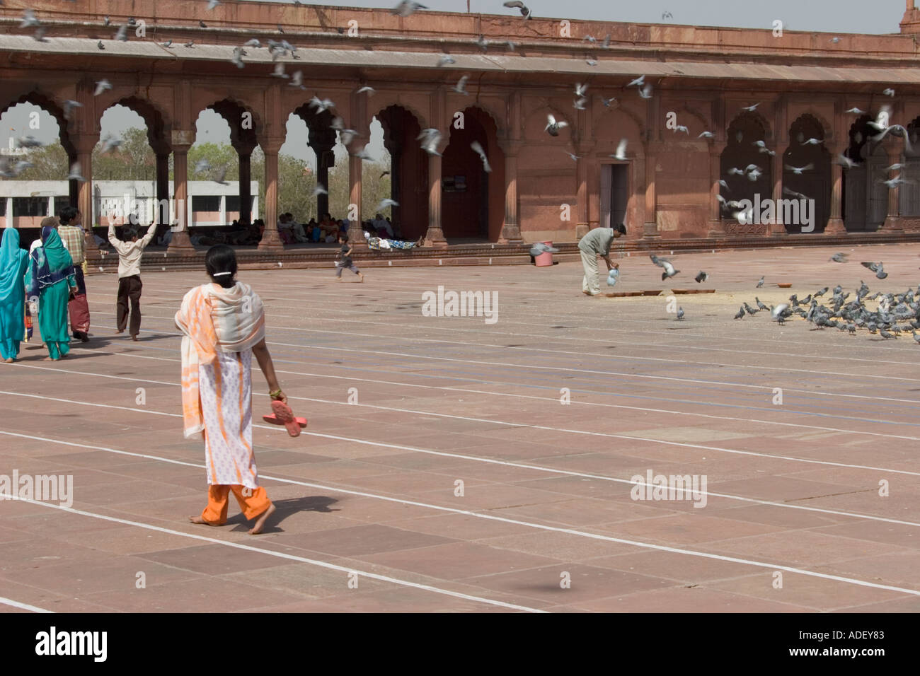 Inside the Jama Masjid mosque Old Delhi India Stock Photo - Alamy