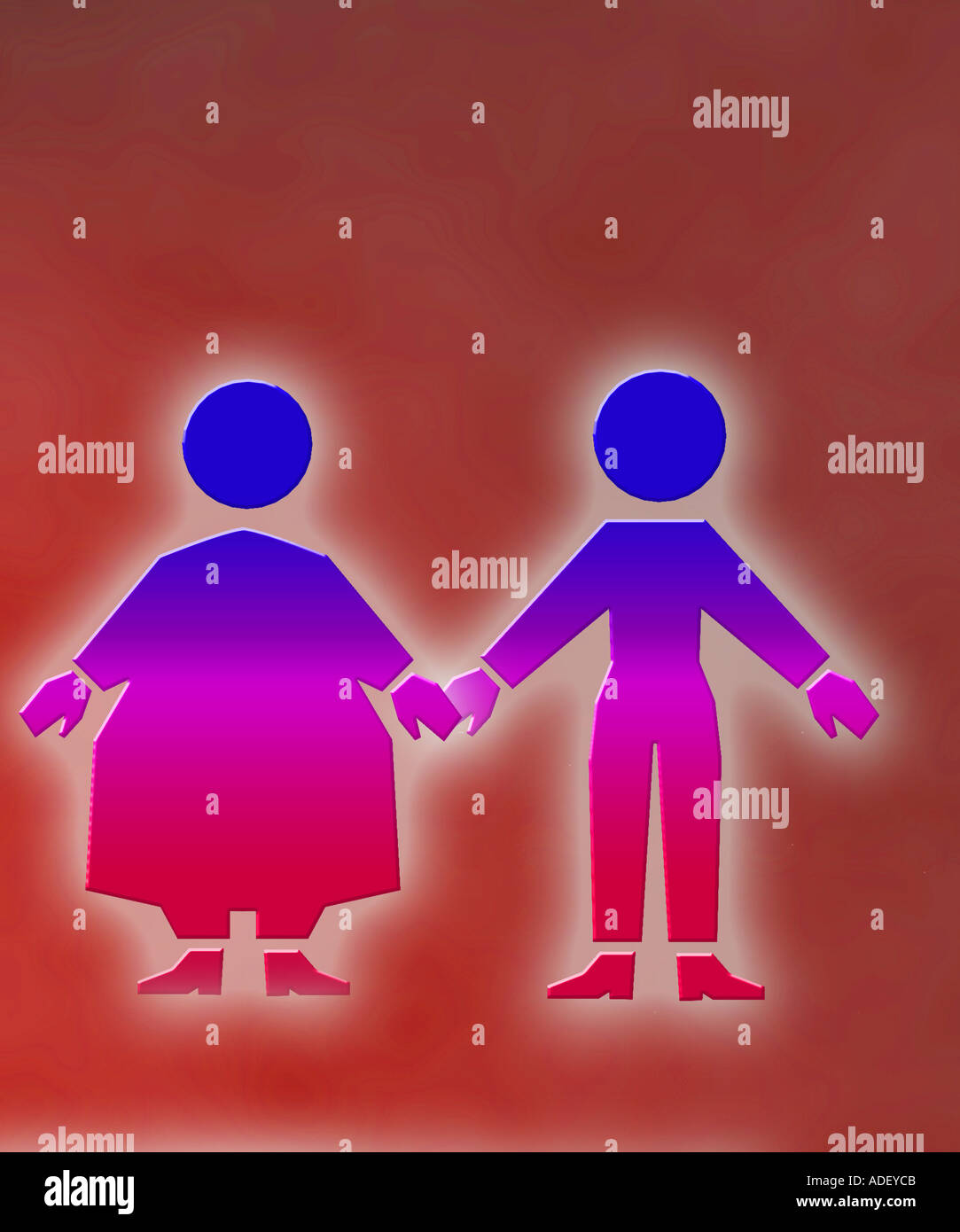 Thin man and fat woman hi-res stock photography and images - Alamy