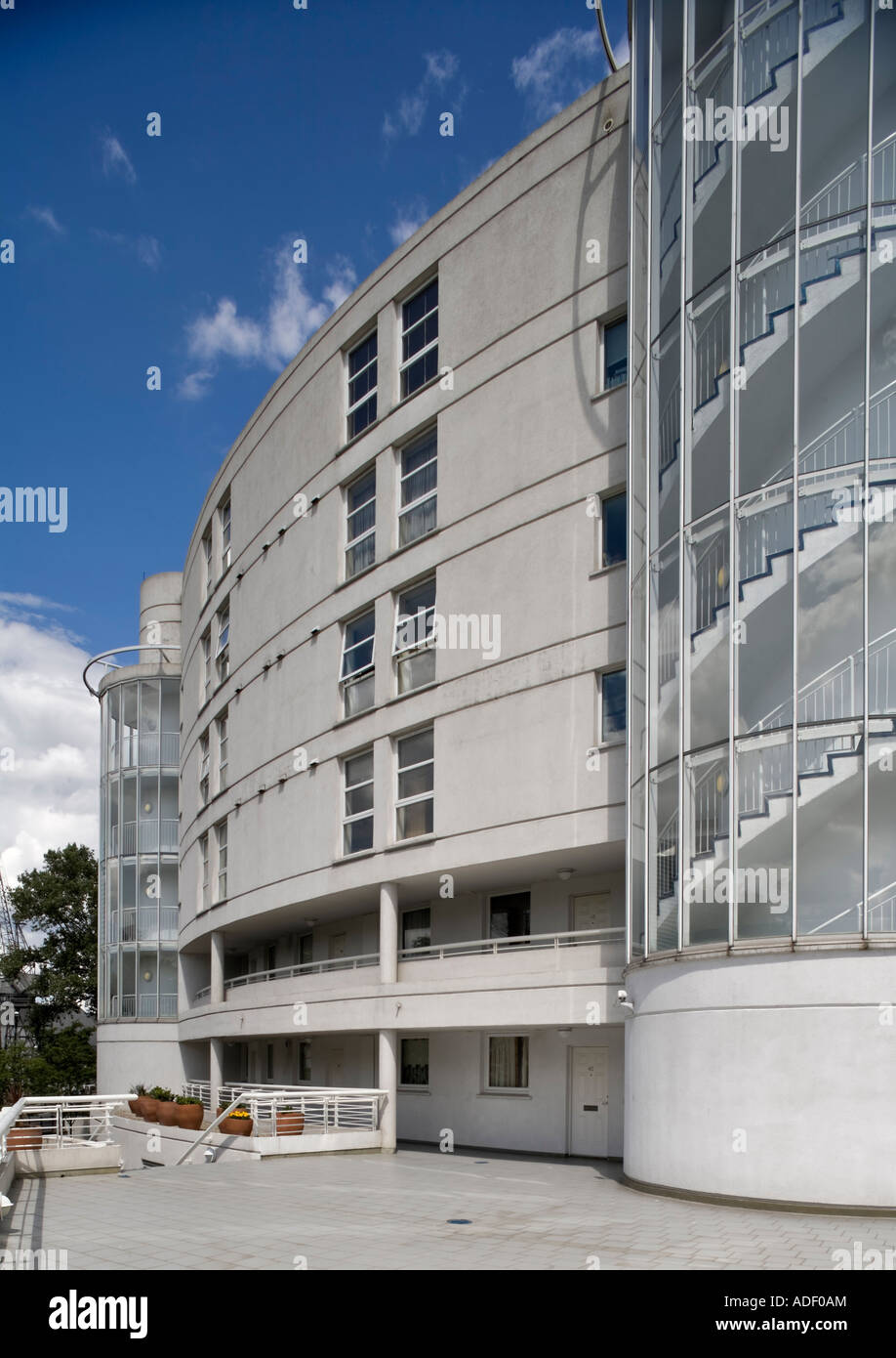 Pierhead Lock Apartments London Docklands Stock Photo - Alamy