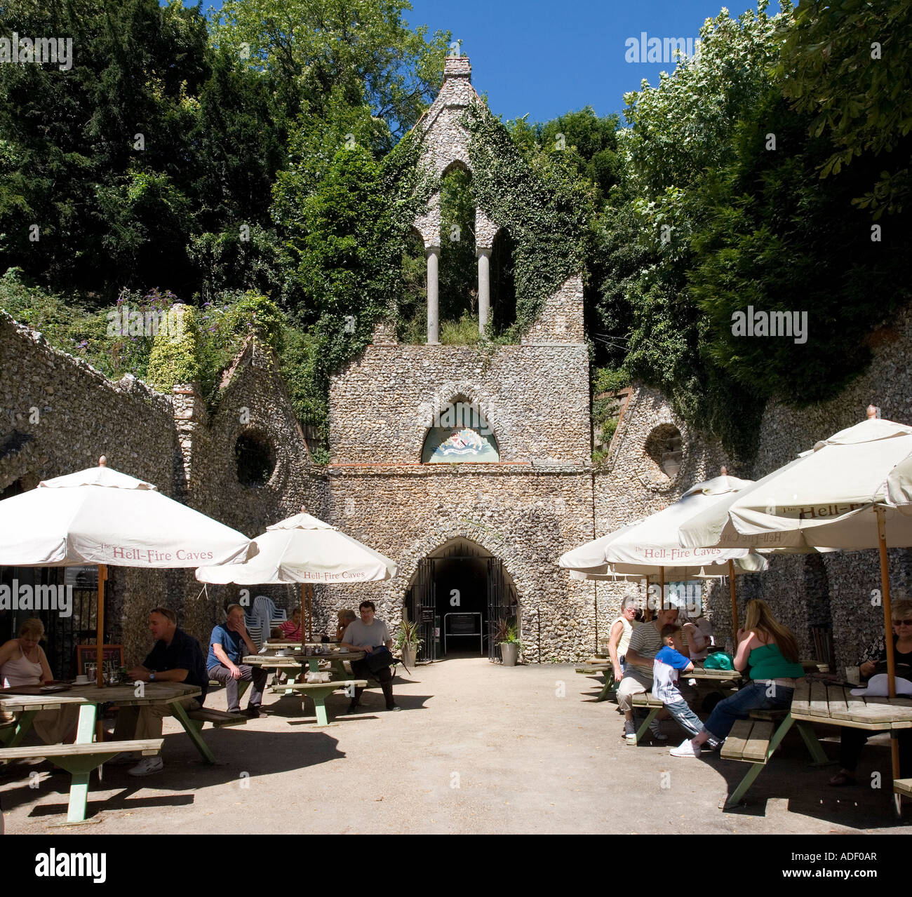 Entrance hellfire caves West Wycombe Bucks Stock Photo - Alamy
