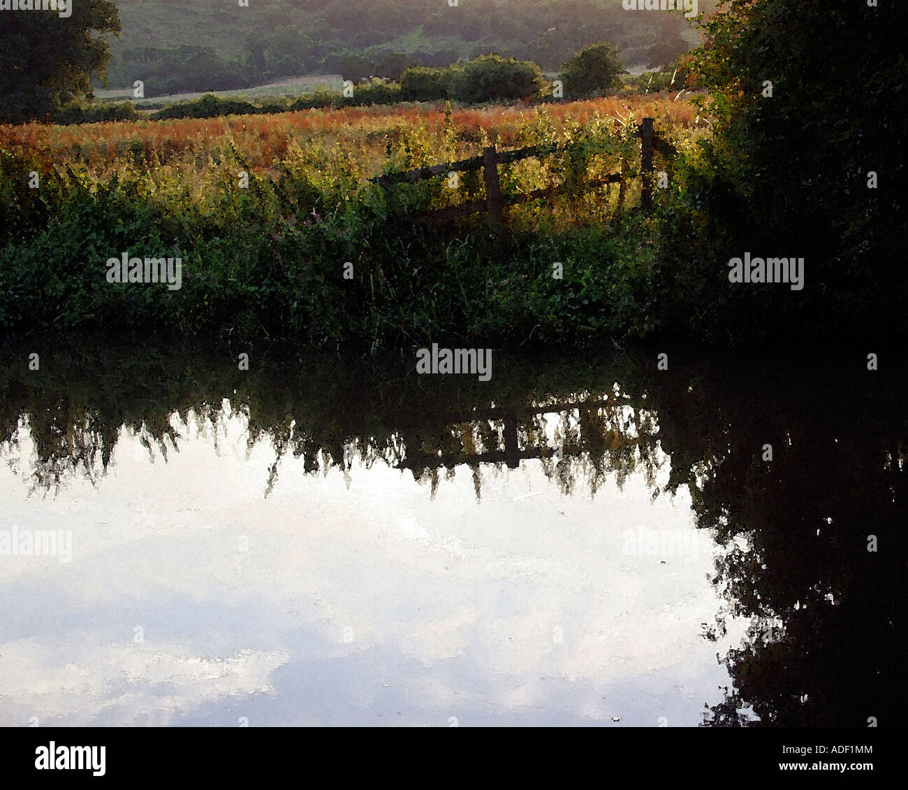 Towpath Scene in Staffordshire Stock Photo - Alamy