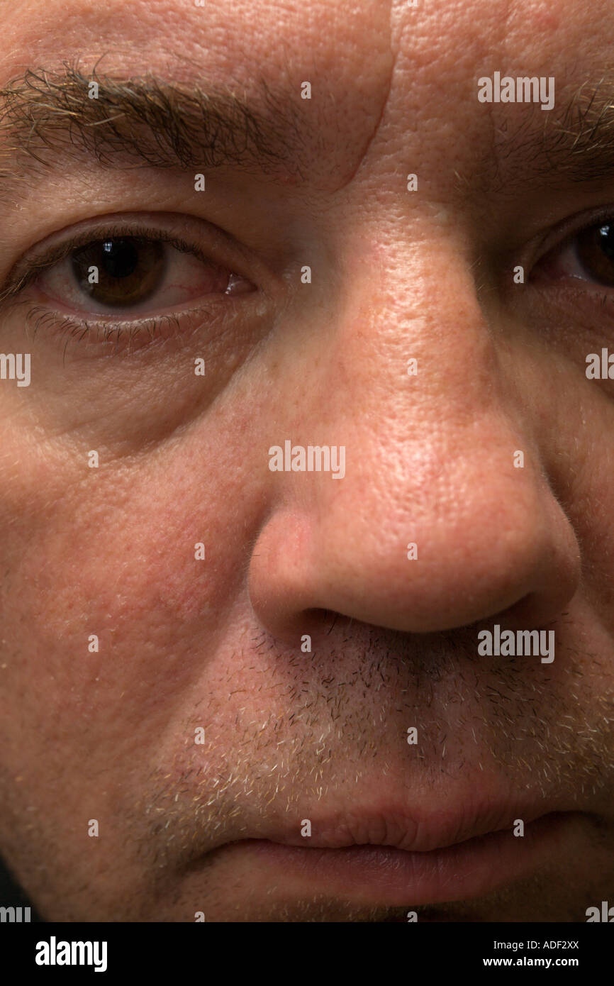 Full Frame Partial View of Man Face Stock Photo - Alamy