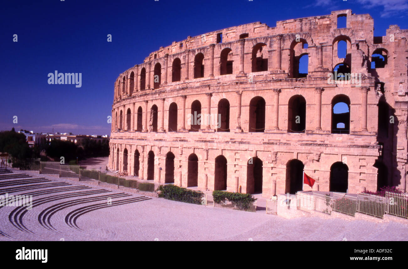 Tunisia The Ancient Roman Colosseum of El Jem Stock Photo - Alamy