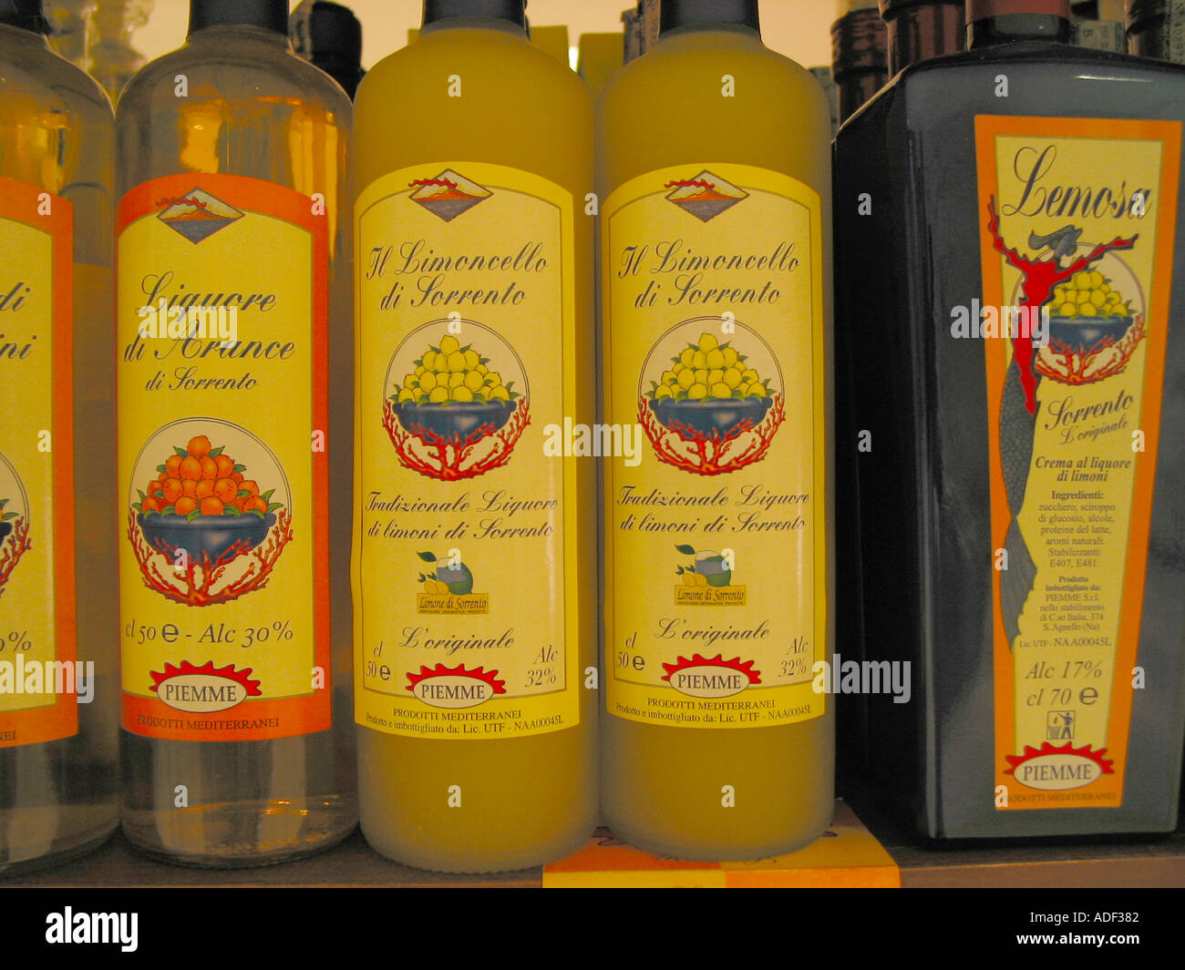 Limoncello Drink Local produce of Sorrento, Coast of Amalfi, Italy ...