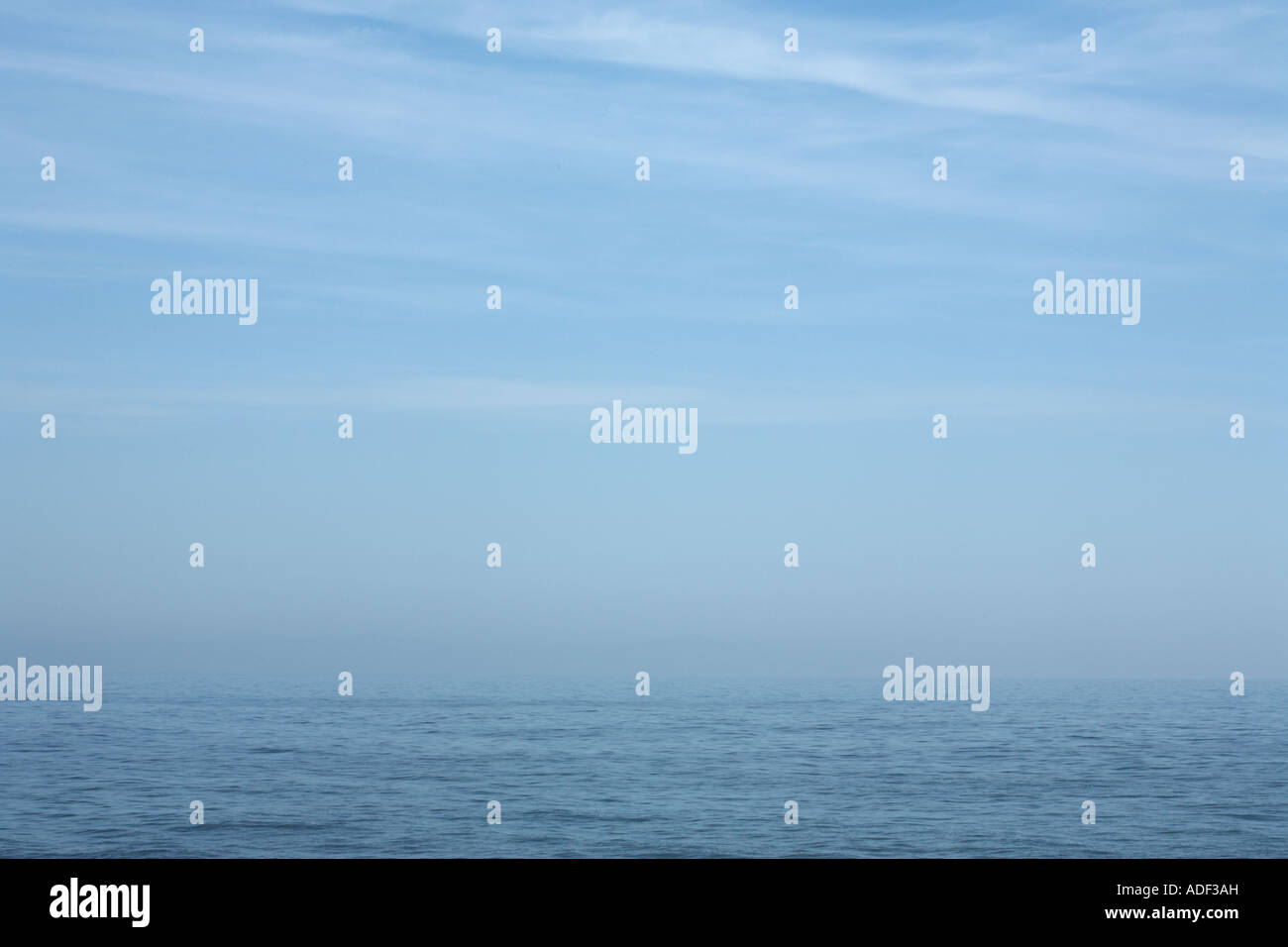 Pacific Ocean Landscape with Blue Sky and Clouds Stock Photo - Alamy