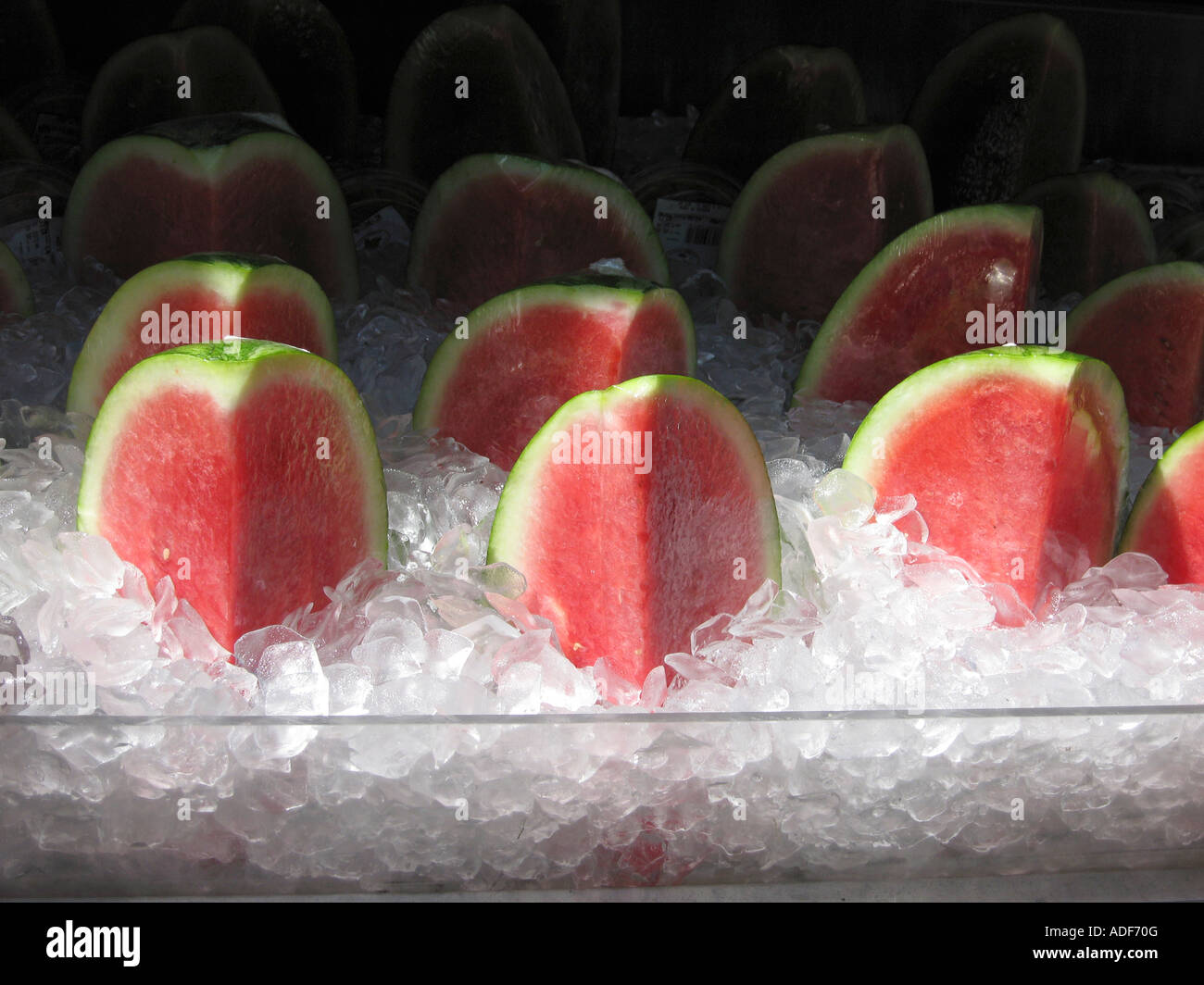 Watermelon in ice Stock Photo - Alamy