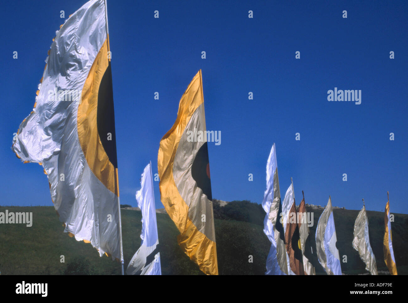 Flags at the Edan project Stock Photo - Alamy