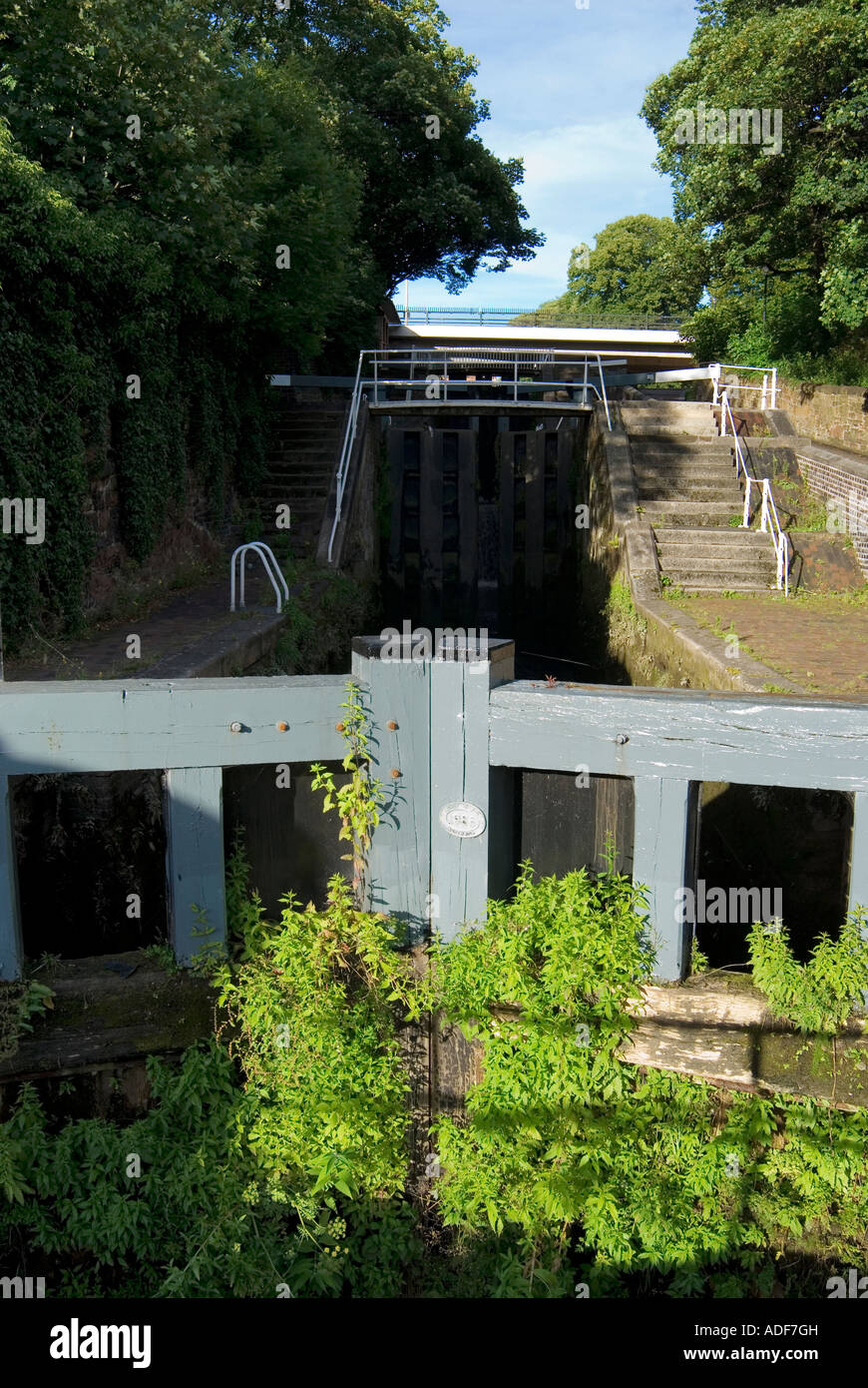 Northgate staircase locks on the Shropshire Union Canal in the historic ...