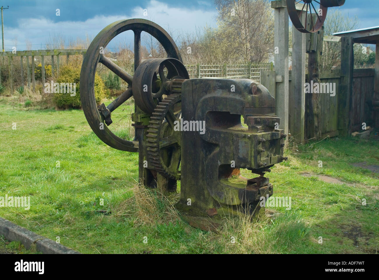 Machinery at the Lion Salt Works museum at Marston near Northwich ...