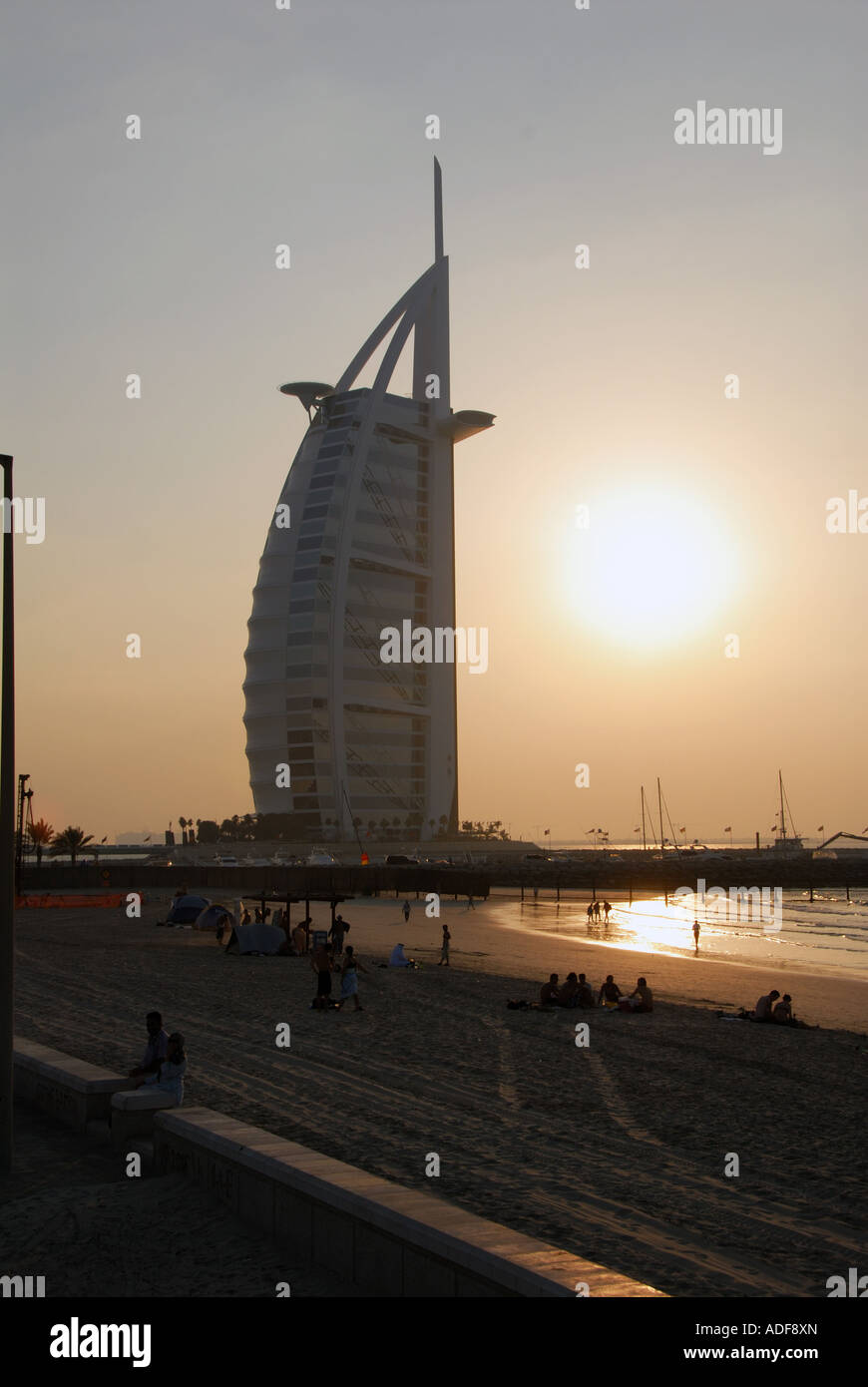 Burj Al Arab at sunset Dubai Stock Photo - Alamy