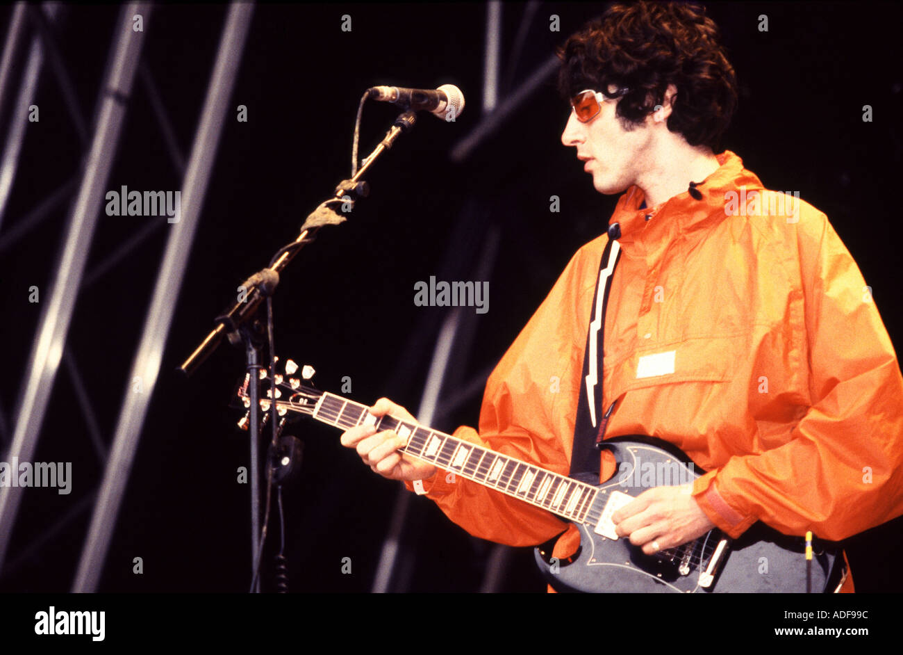 Gruff Rhys of the Super Furry Animals on stage at the Glastonbury ...