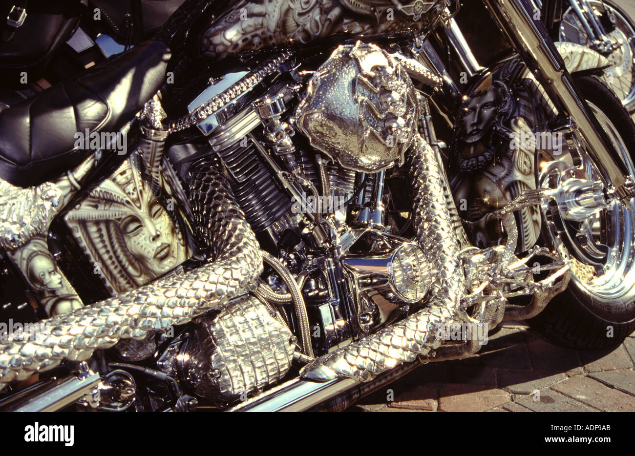 Customised Harley Davidson motorcycle Stock Photo - Alamy