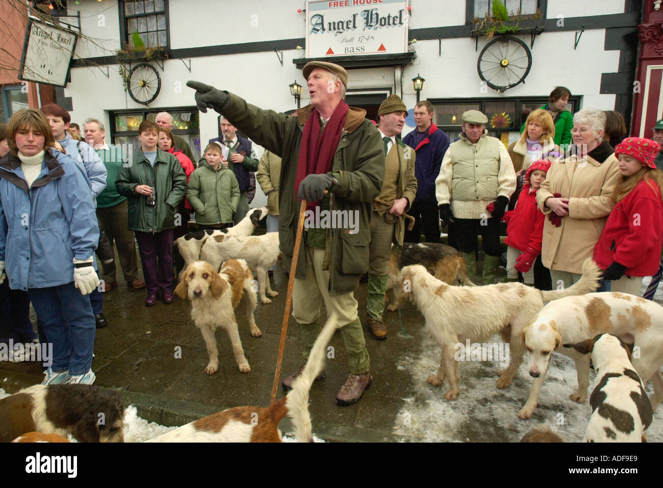 Lord Davies Master of the David Davies Hunt with hunt supporters ...