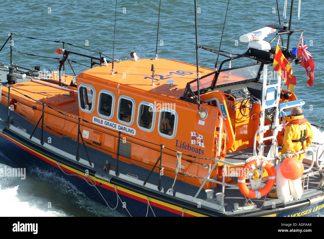 Seahouses Lifeboat Grace Darling Leaving Harbour on Exercise ...