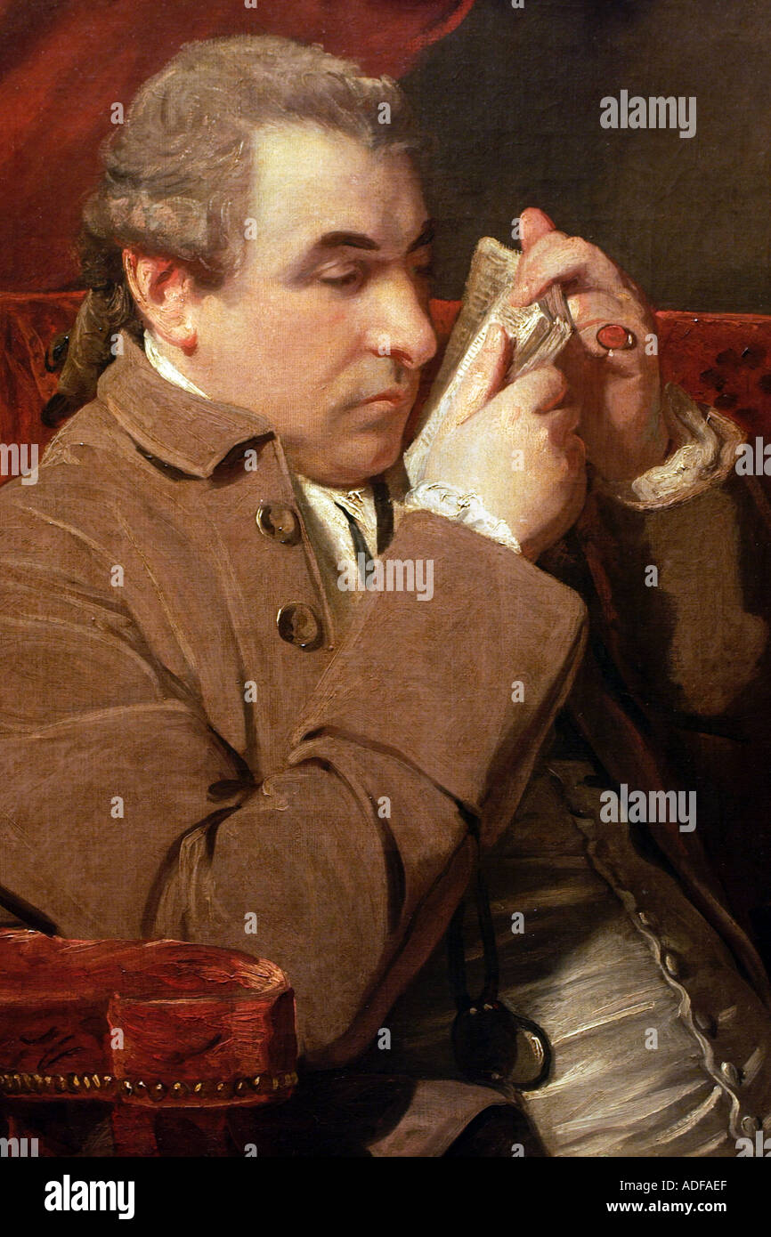 Guiseppe Baretti oil painting by Sir Joshua Reynolds dated 1774 Stock ...