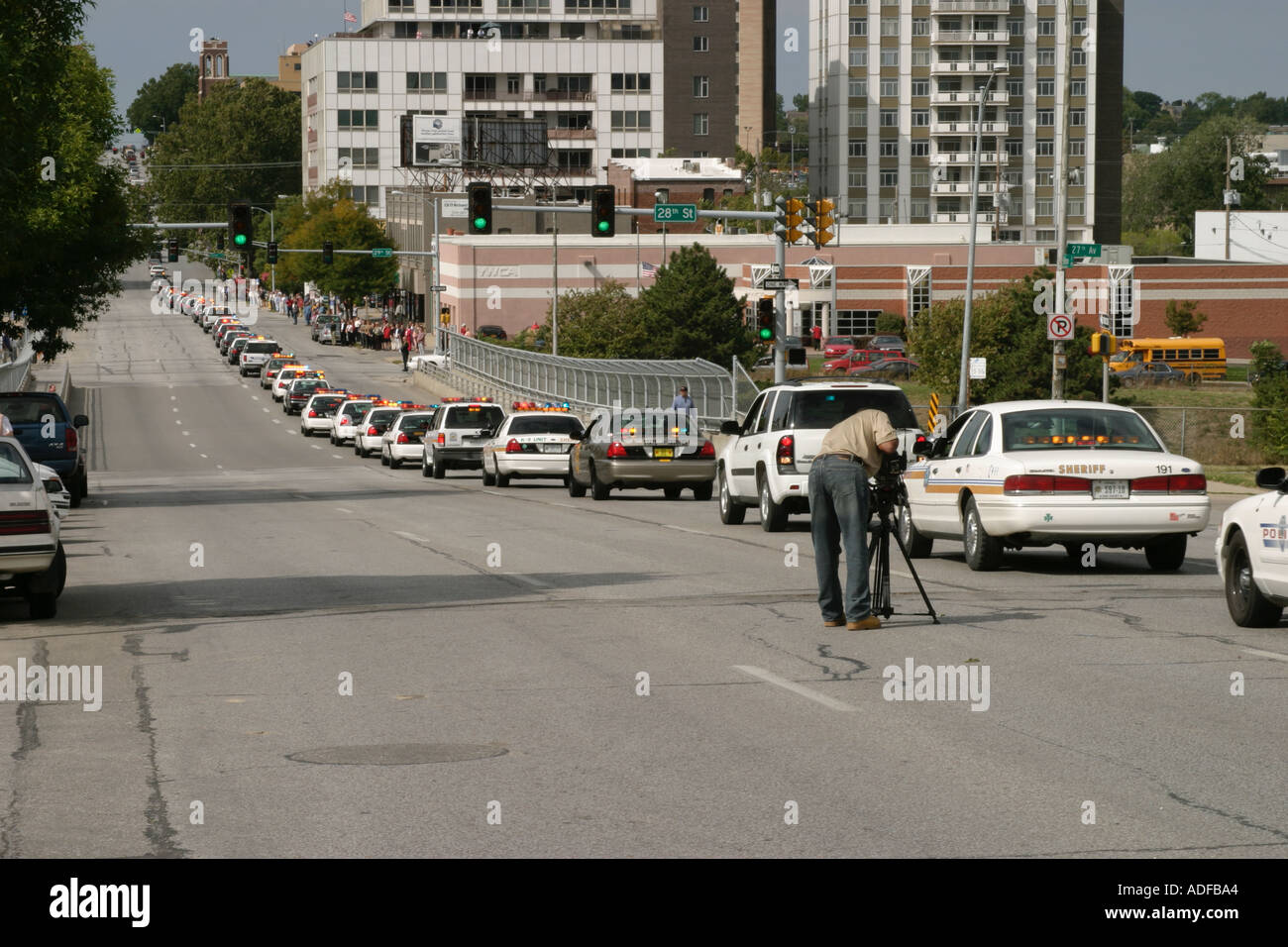 Police Funeral Procession Stock Photo - Alamy