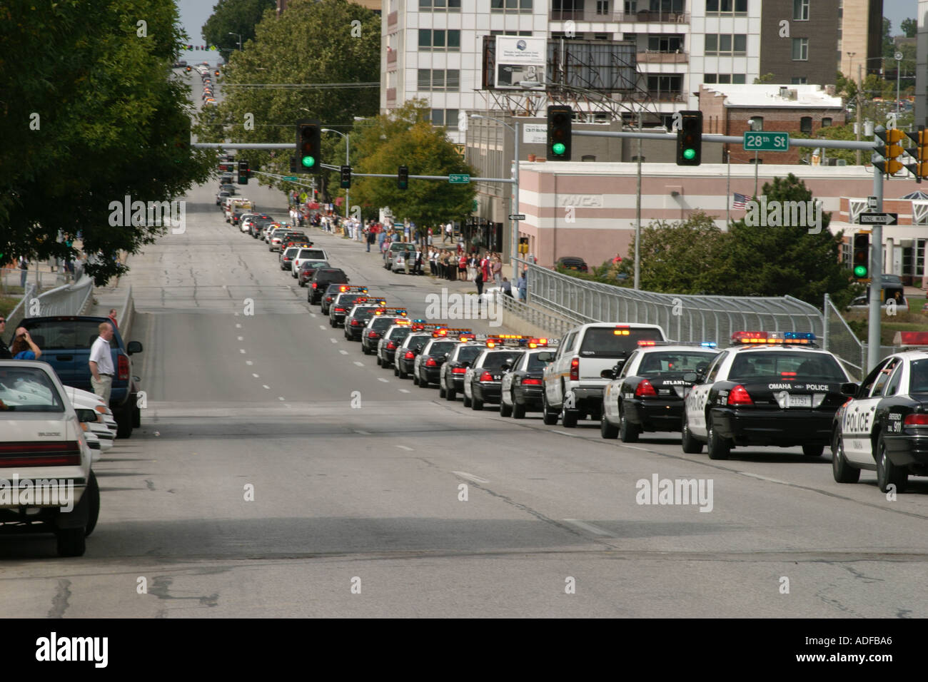 Police Funeral Procession Stock Photo - Alamy