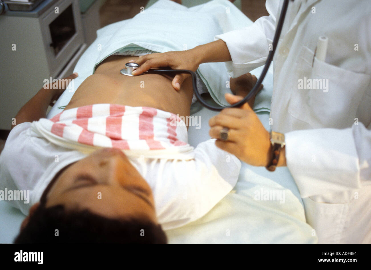 child having medical check Stock Photo - Alamy