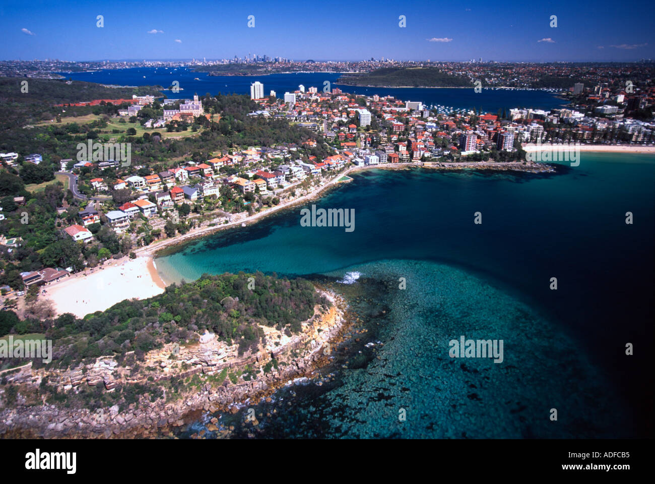 Manly beach manly australia aerial hi-res stock photography and images ...