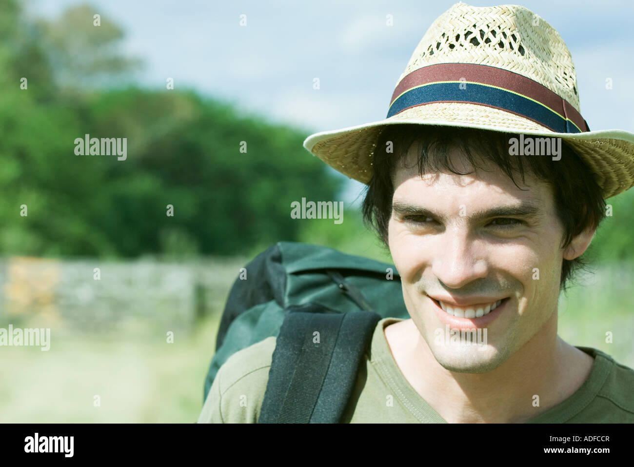 Young male hiker, portrait Stock Photo - Alamy