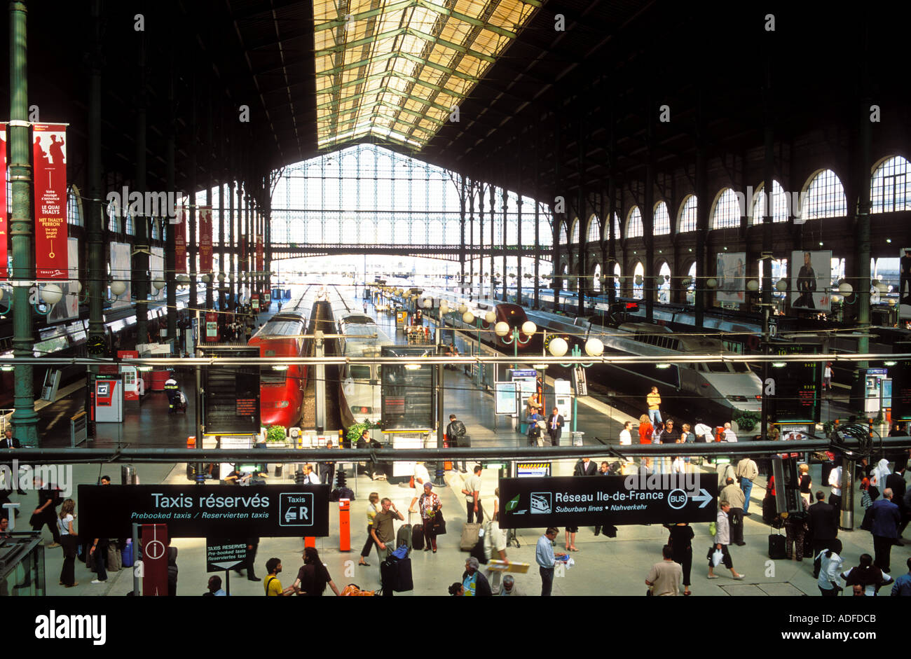 France Paris Gare du Nord train station Stock Photo - Alamy