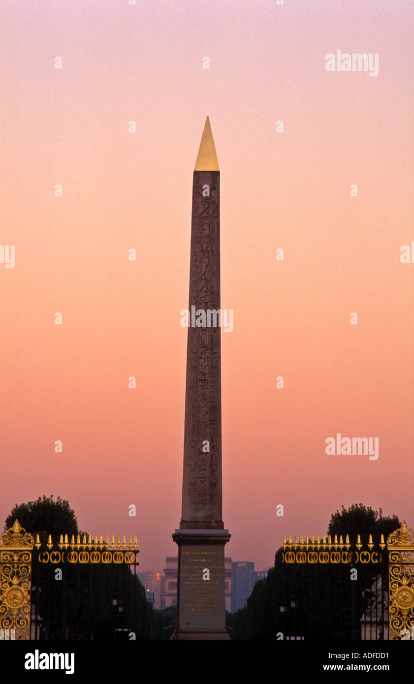 France Paris Place de la Concorde The Obelisk Stock Photo - Alamy