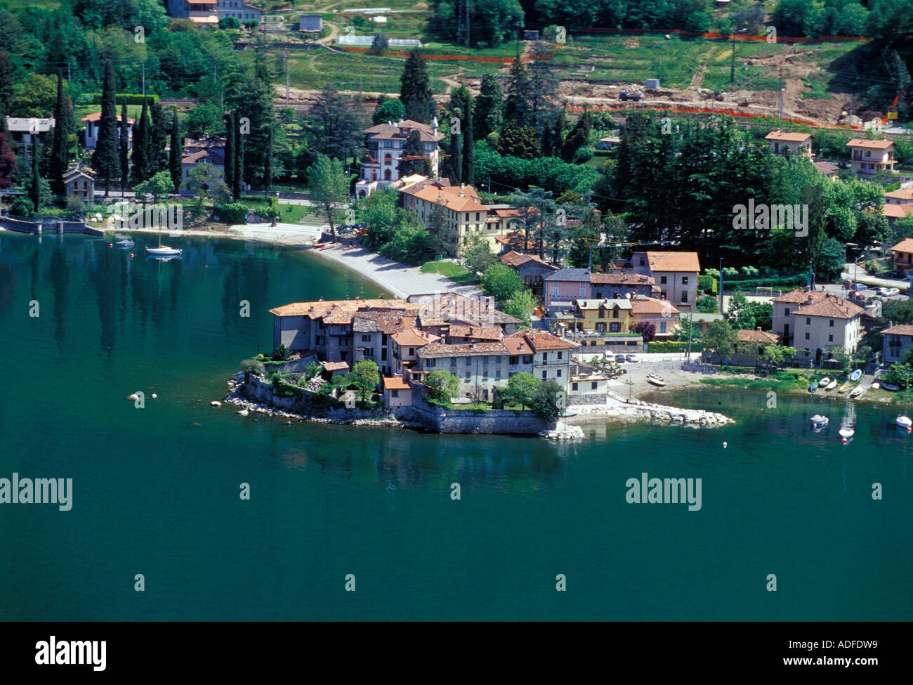 Riva Bianca Lierna Como lake Lombardy Italy Stock Photo - Alamy