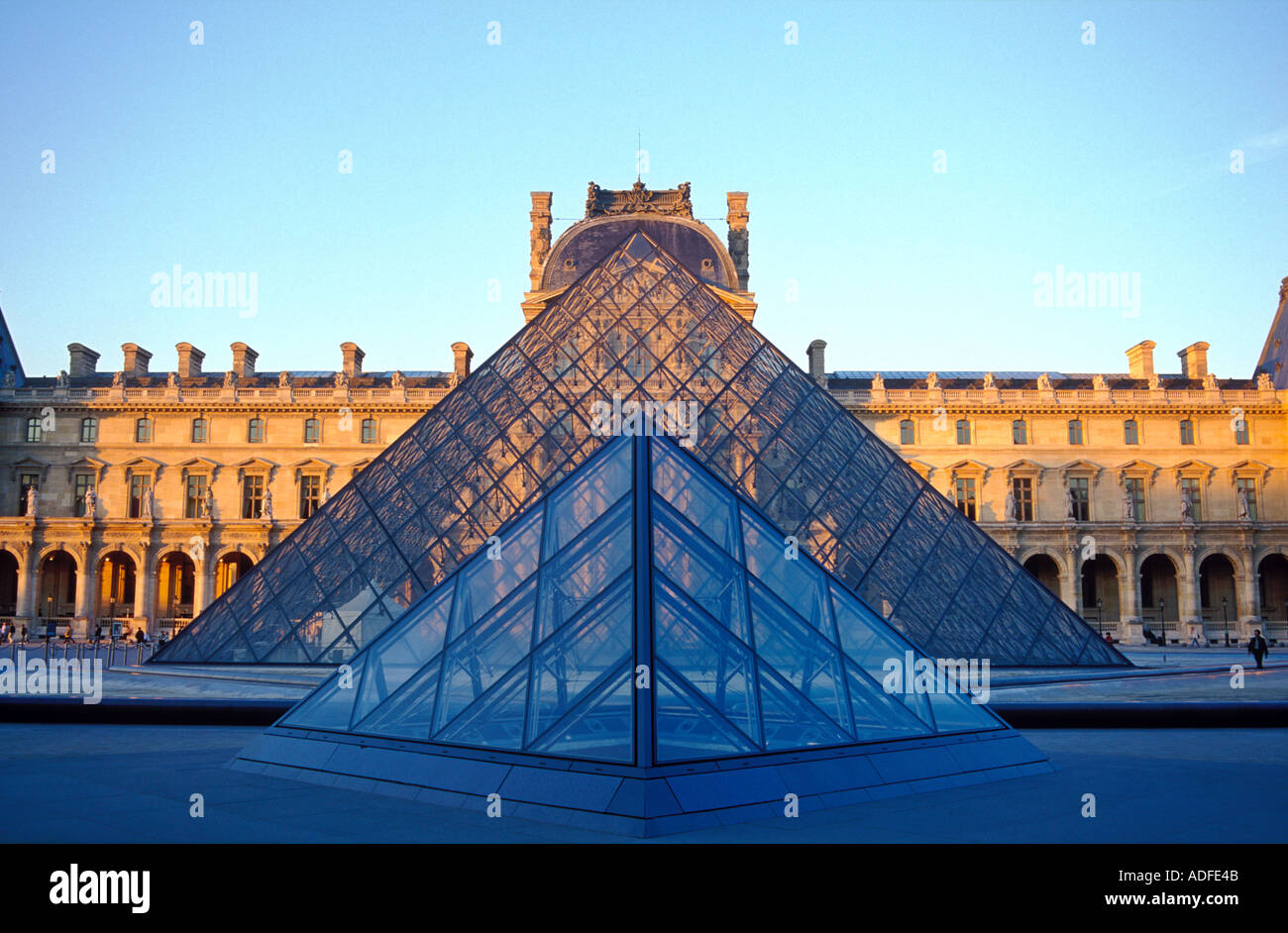 France Paris The Louvre with I M Pei pyramid Stock Photo - Alamy