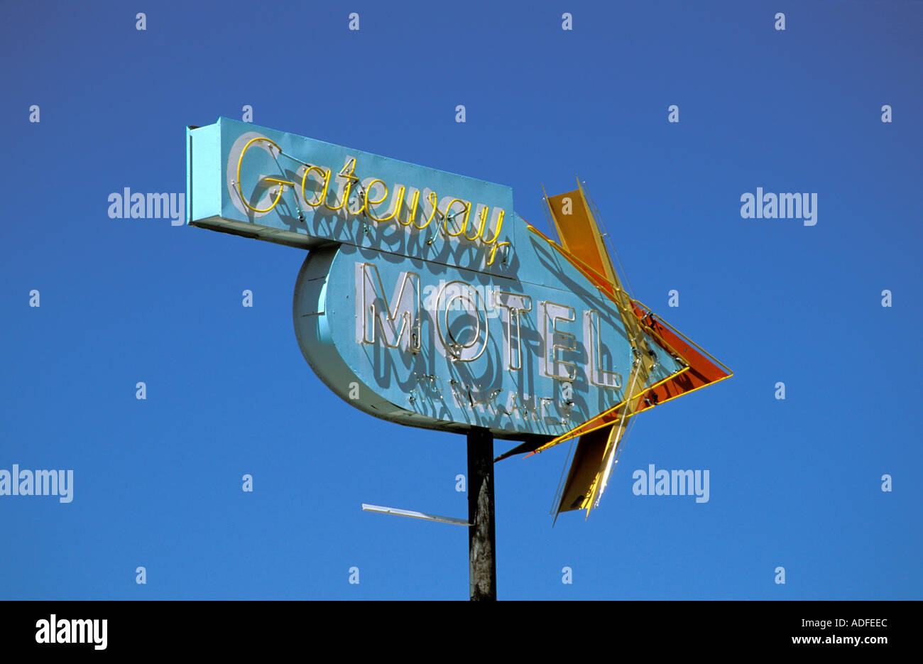 Williams Arizona USA Gateway Motel Sign Stock Photo - Alamy
