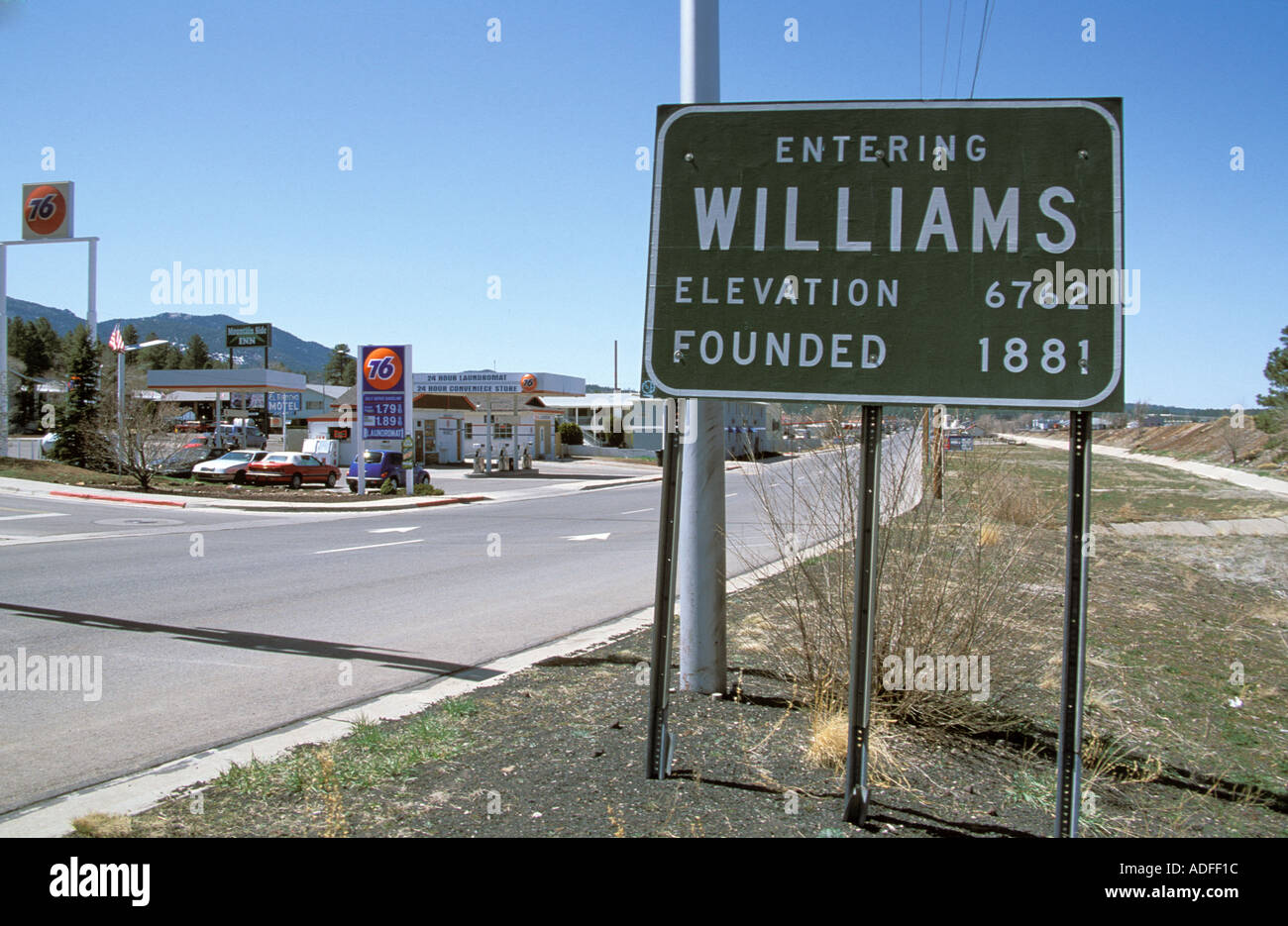 Williams arizona usa town sign hi-res stock photography and images - Alamy