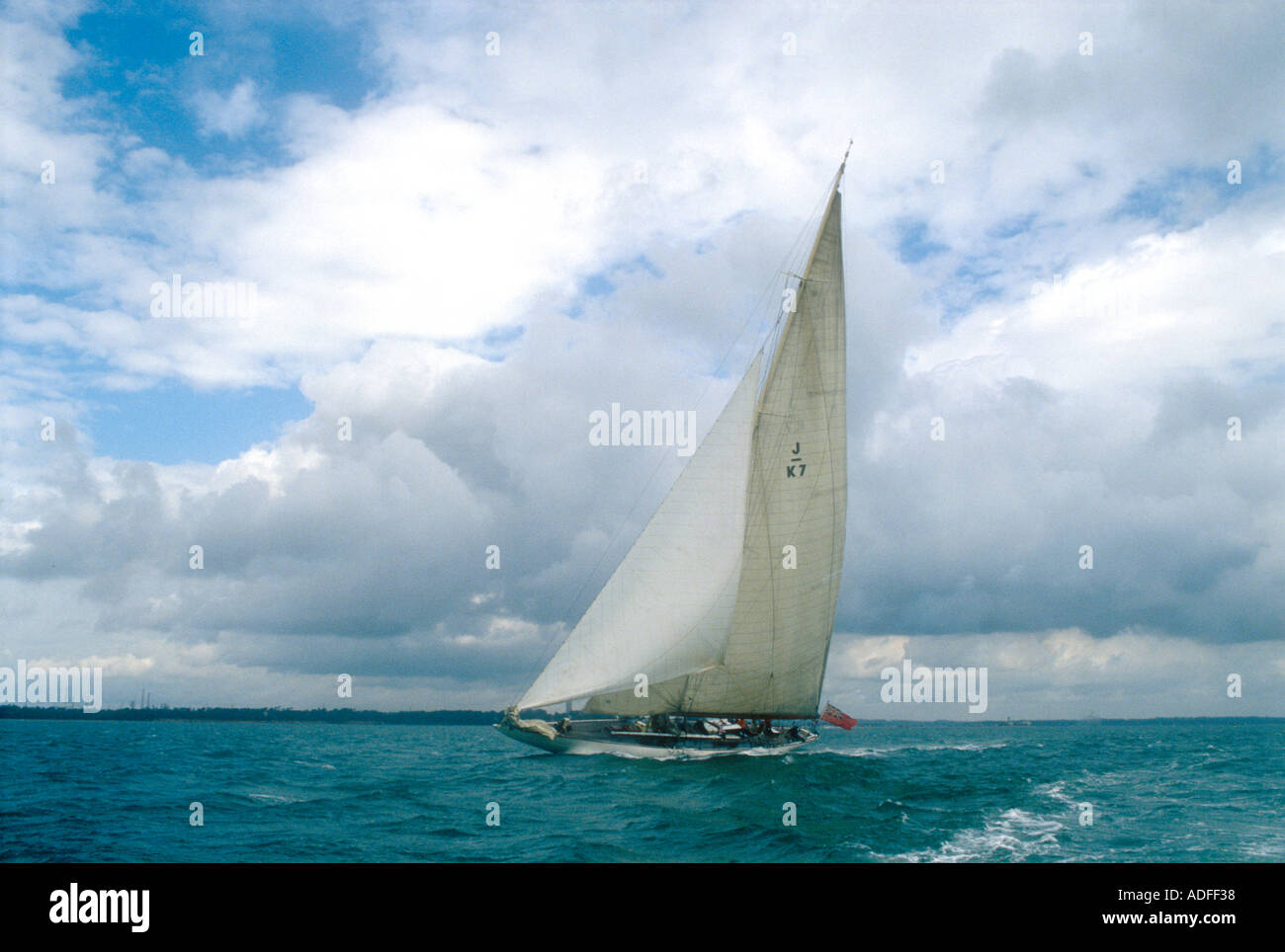 The 1933 J class yacht Velsheda in the Solent Hampshire England UK ...