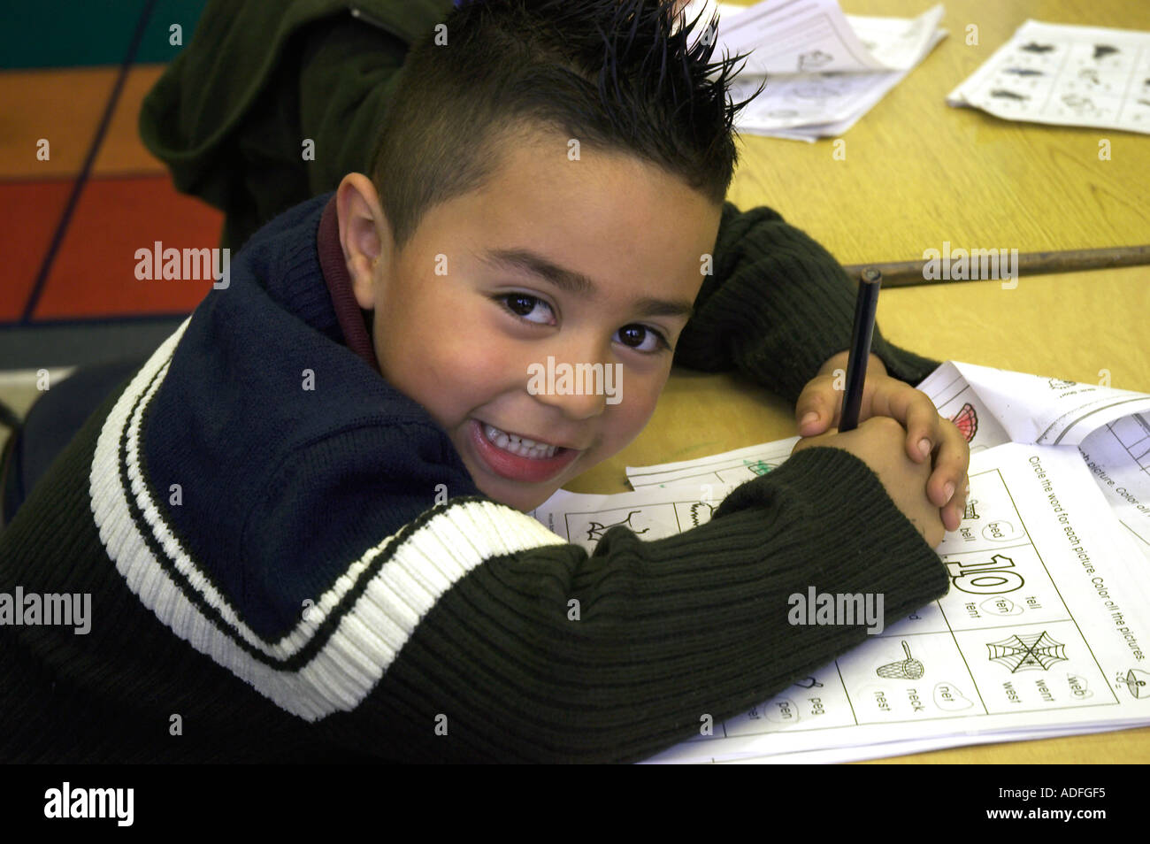 Student doing classwork hi-res stock photography and images - Alamy