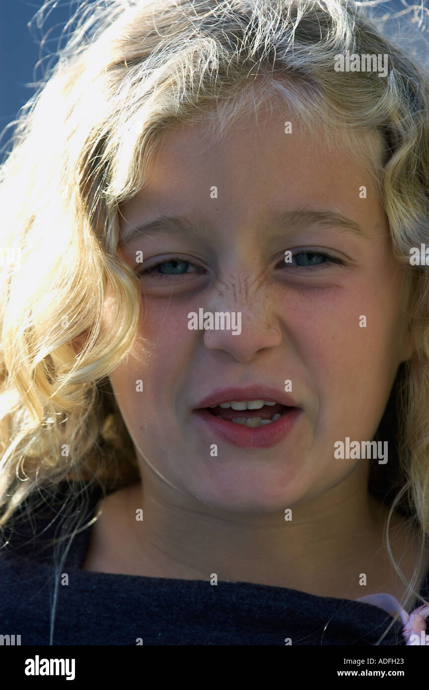 girl with silly face Stock Photo - Alamy