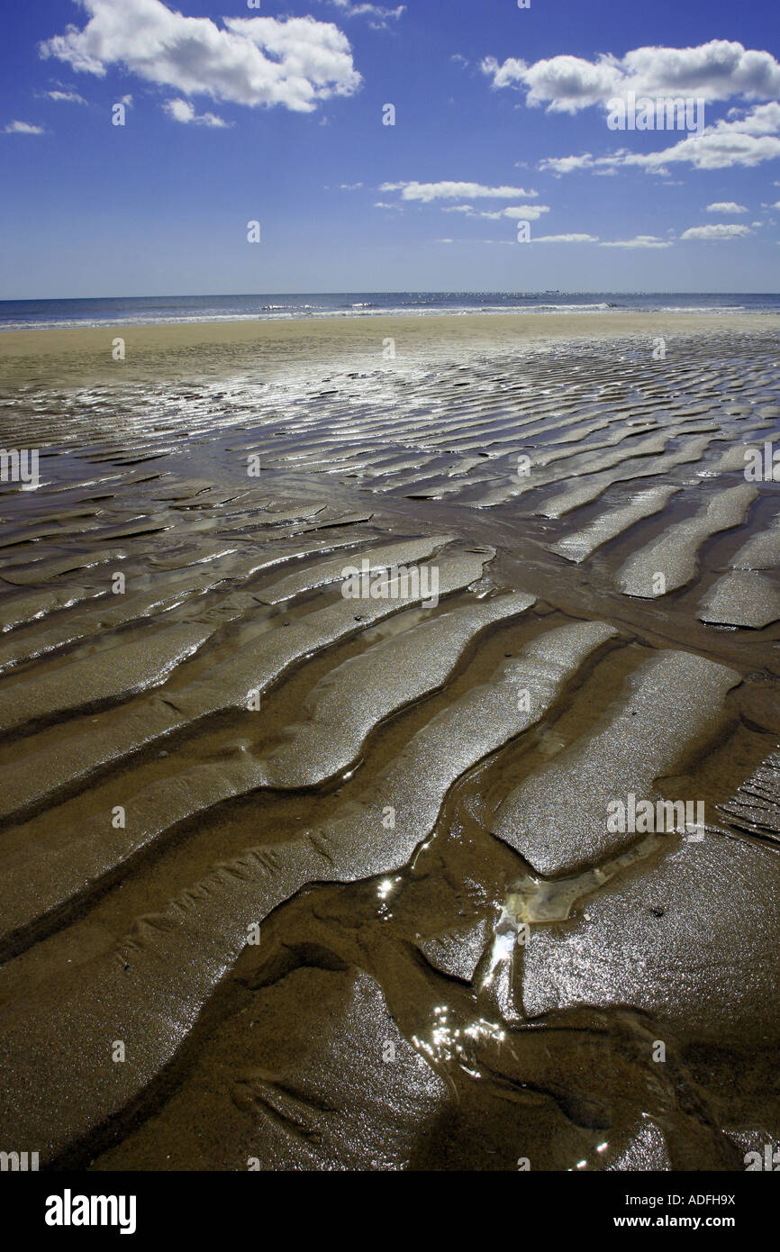 Balmedie Beach near the sand dunes of Menie, Aberdeen, Scotland, UK ...