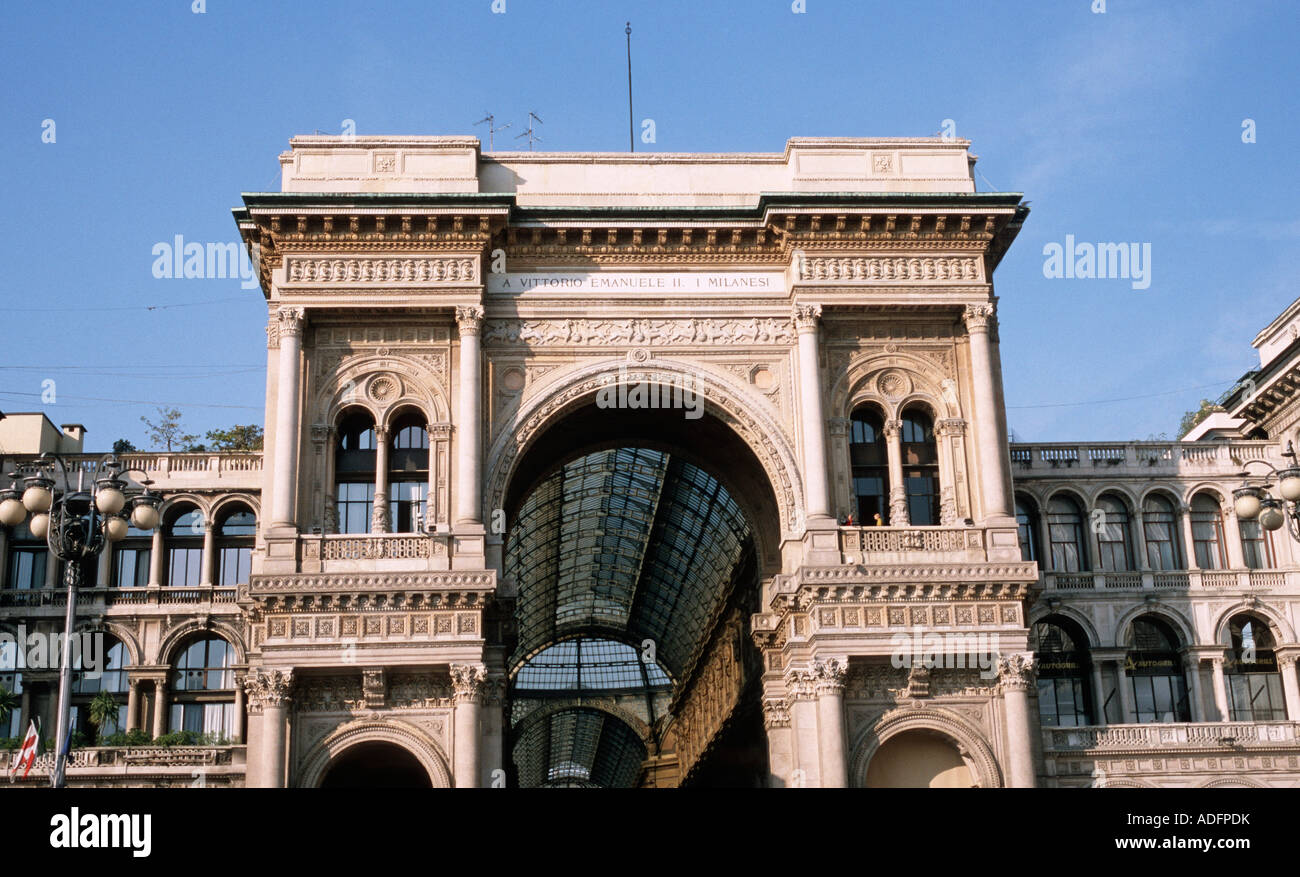 Galleria Vittorio Emanuele II famous arcade in the centre of Milan ...