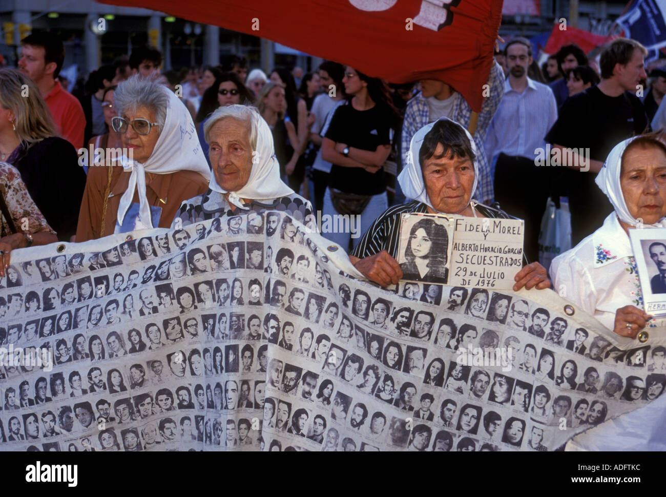 Argentine mothers, madres de la Plaza de Mayo, protesting, protest ...