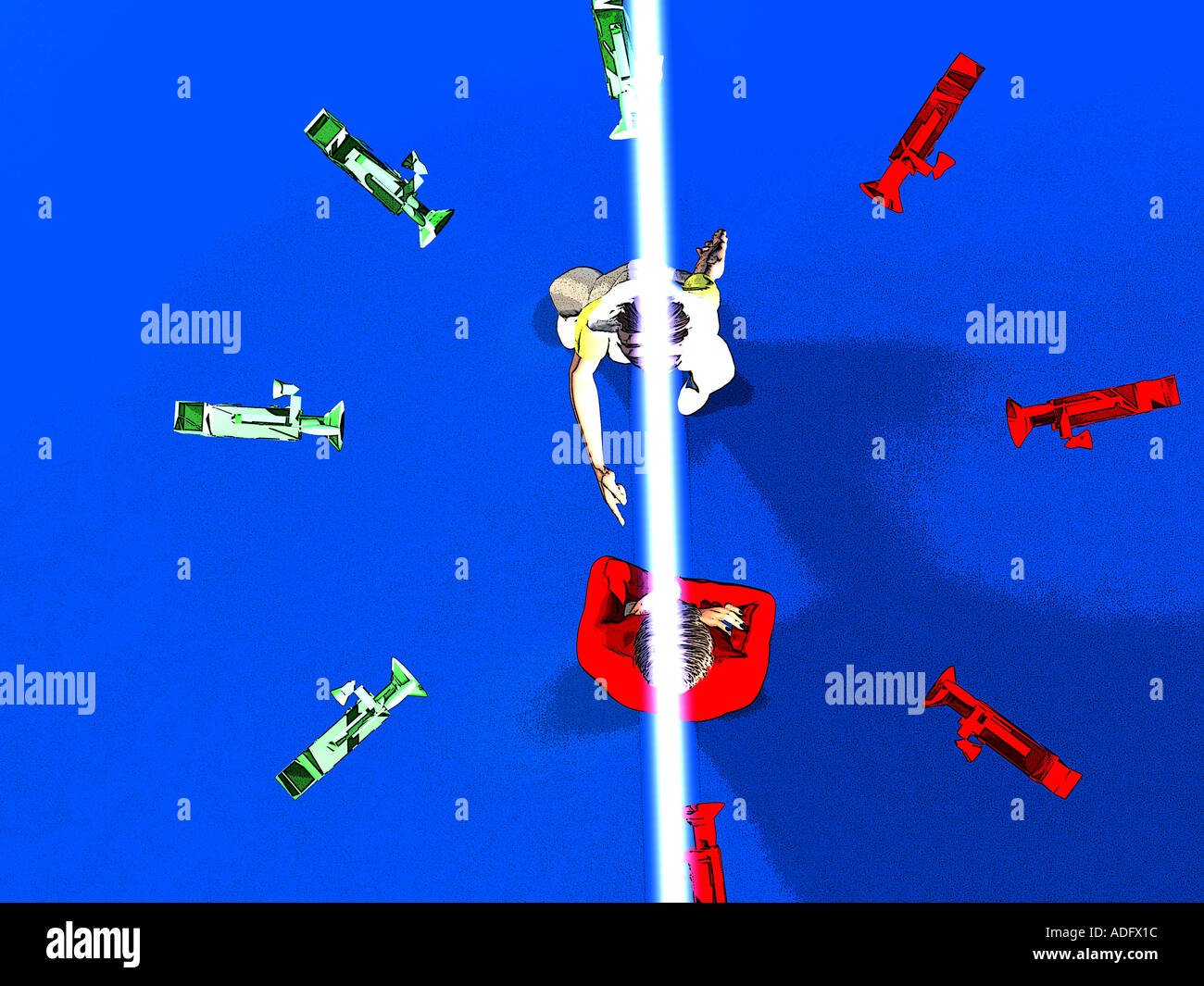 illustration of crossing the line a term used by those shooting and ...