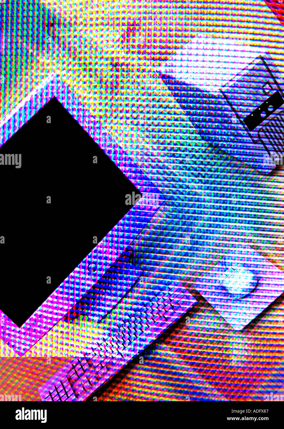 computer against a digital electronic backdrop Stock Photo - Alamy