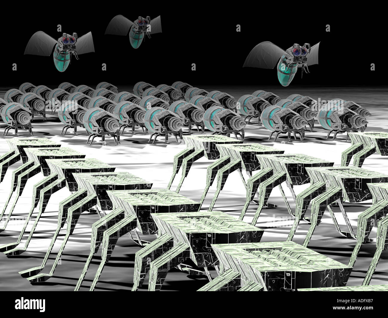 nanotech warfare armies of microscopic robots Stock Photo - Alamy