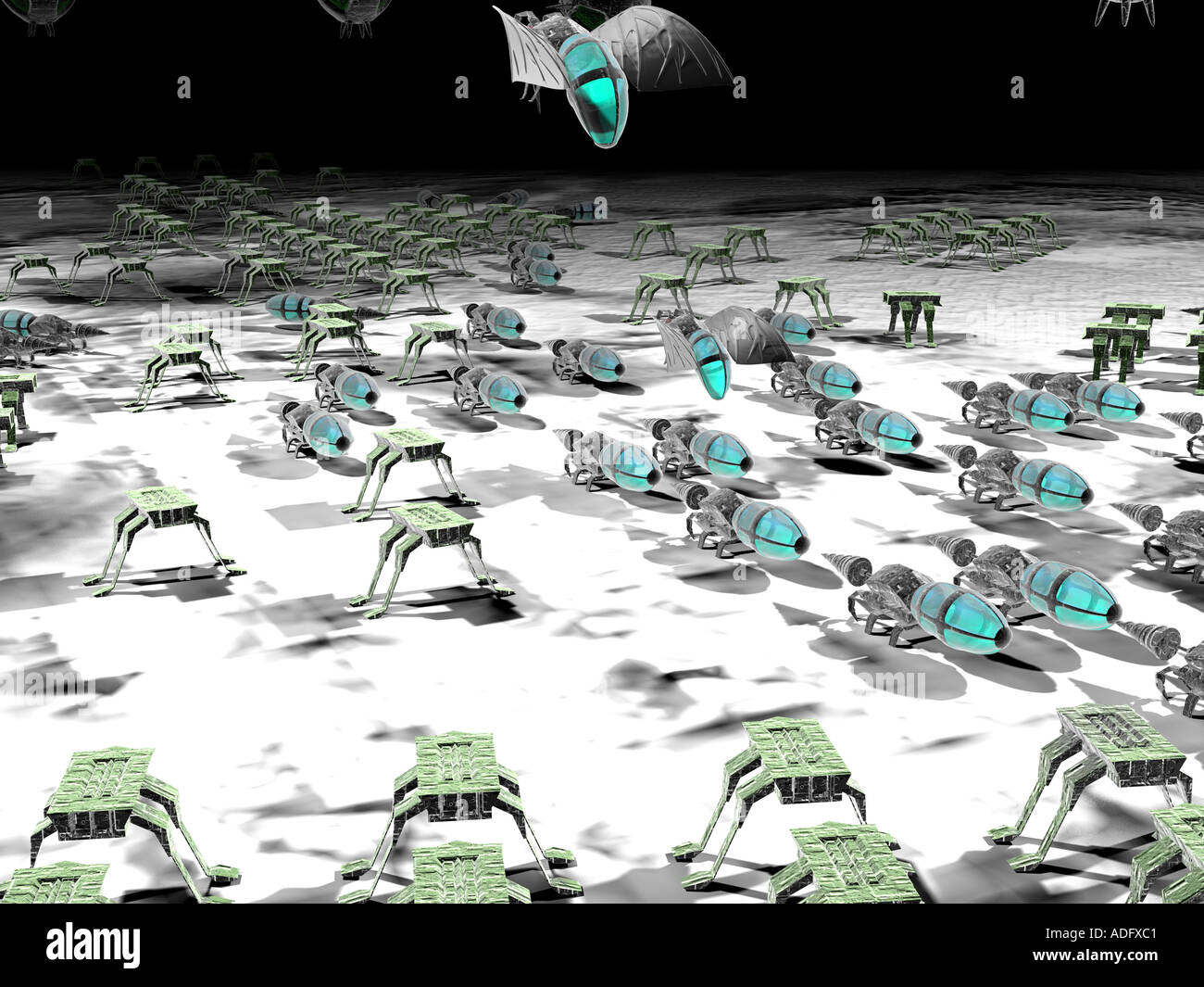 nanotech warfare armies of microscopic robots Stock Photo - Alamy