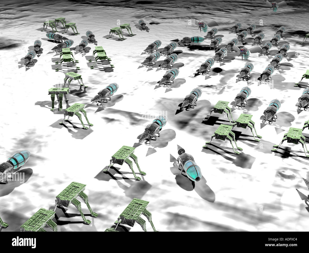 nanotech warfare armies of microscopic robots Stock Photo - Alamy