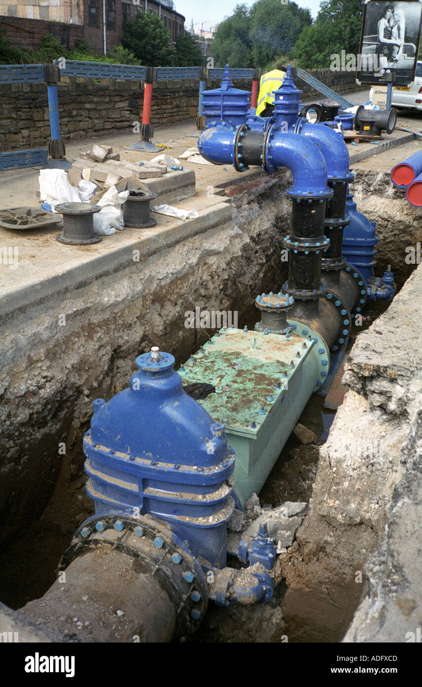 Drinking Water mains being repaired and cleaned Stock Photo - Alamy