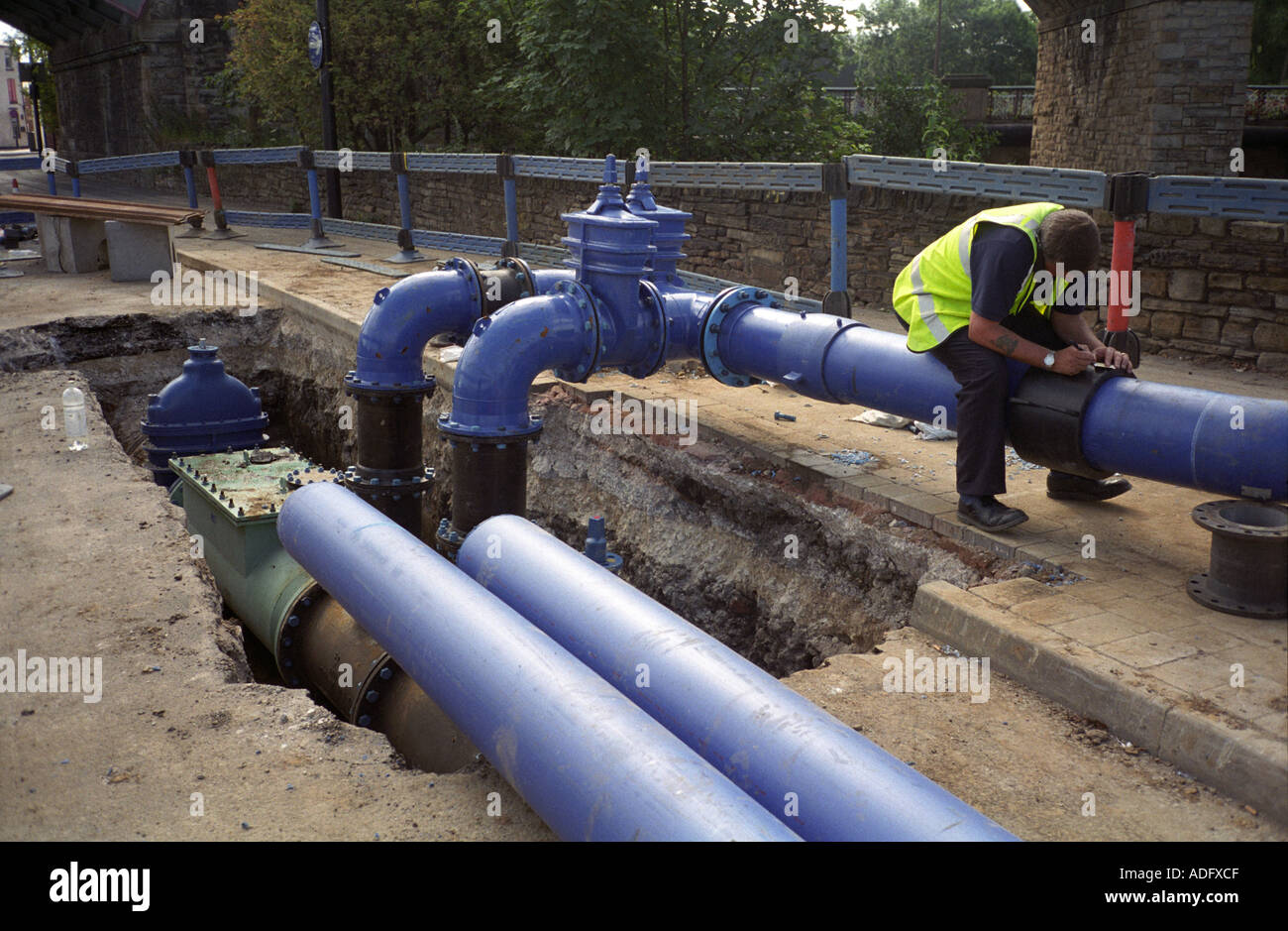 Drinking Water mains being repaired and cleaned Stock Photo - Alamy
