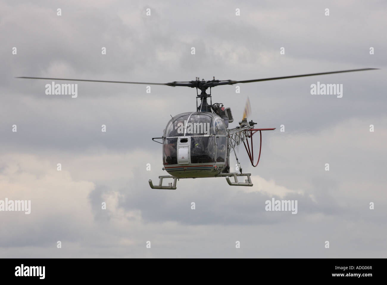 Aerospatiale SE-313B Alouette 11 HA-PPC helicopter in flight at ...