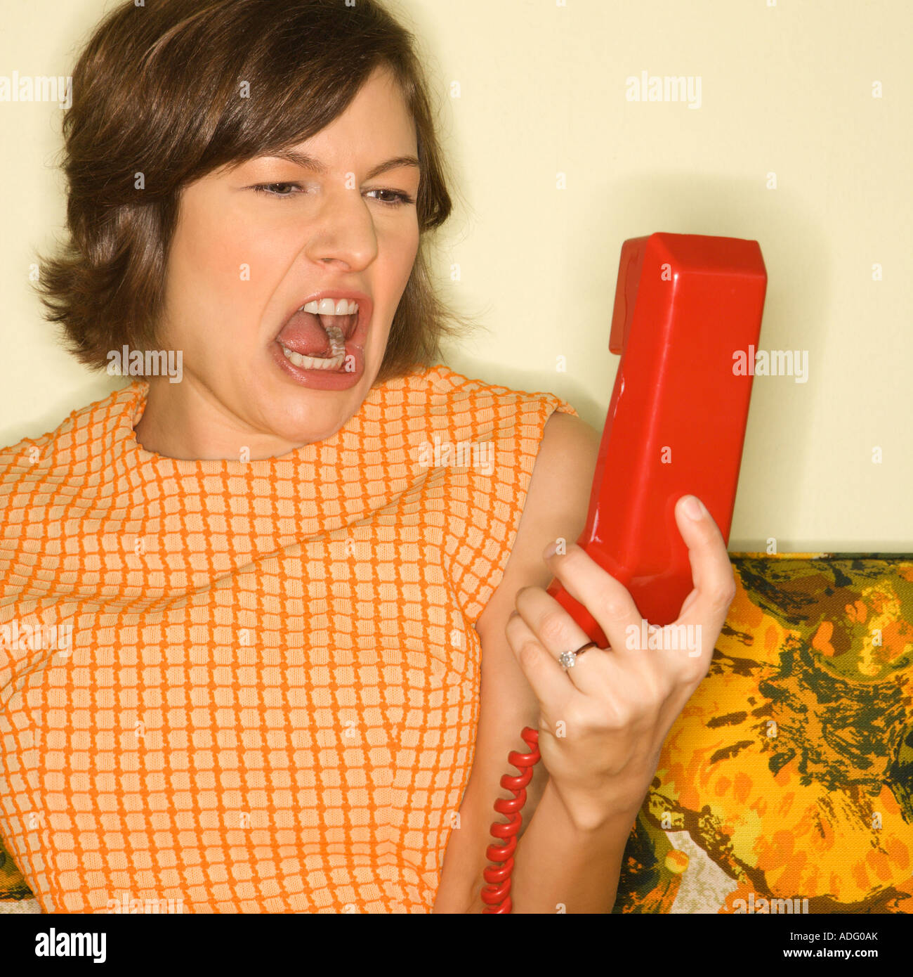 Vintage woman screaming hi-res stock photography and images - Alamy