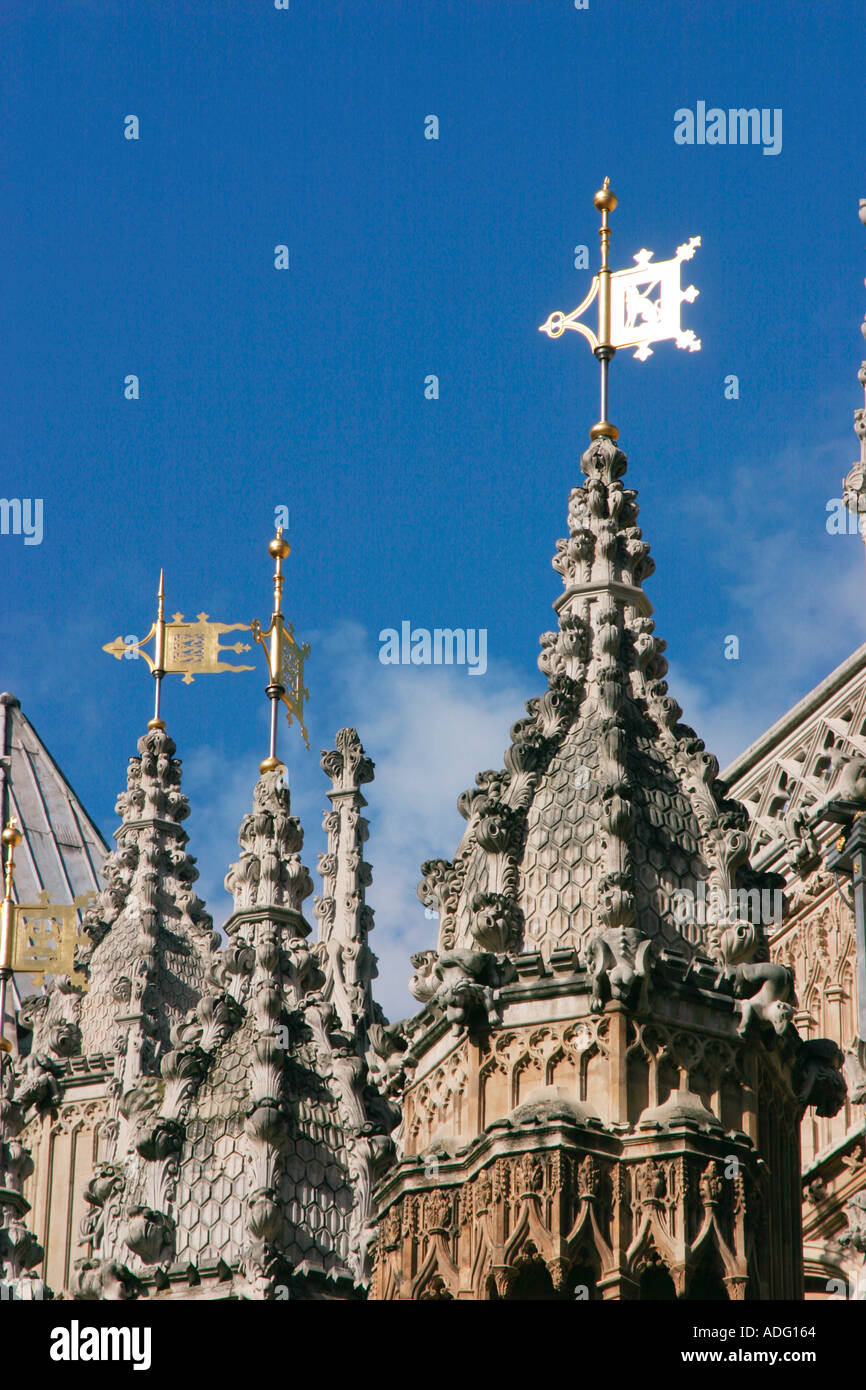 spires on Westminster Abbey London England Stock Photo - Alamy