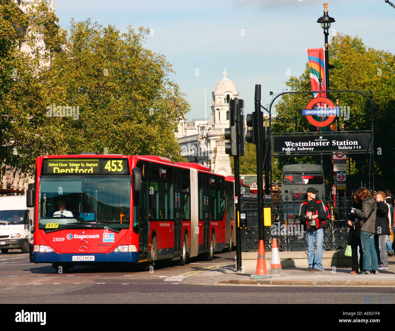 new Bendy Bus London England Stock Photo - Alamy