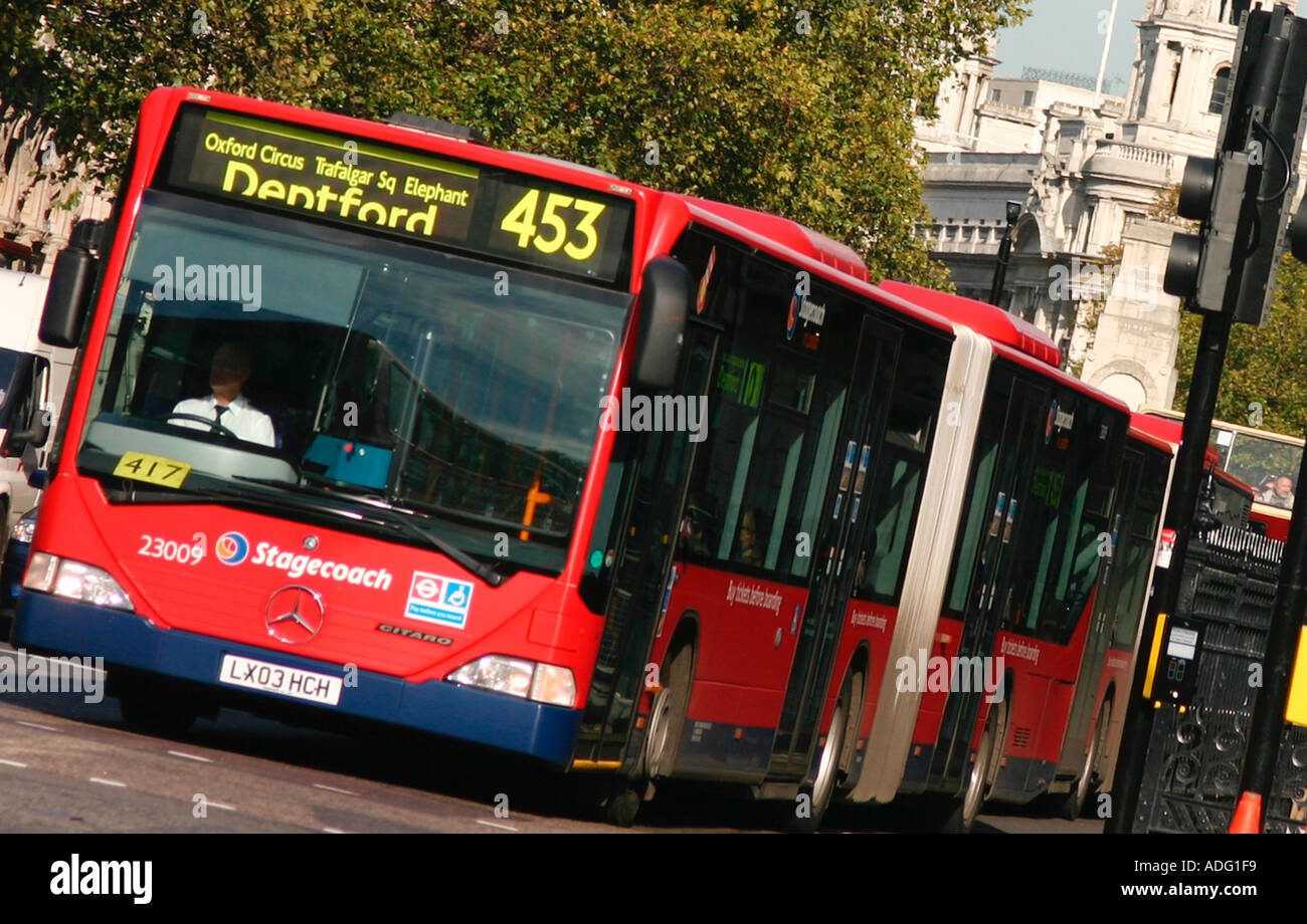 new Bendy Bus London England Stock Photo - Alamy